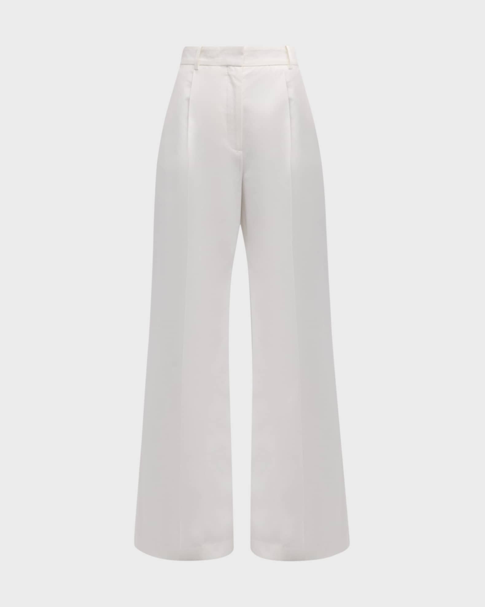 ARGENT Pleated High-Rise Wide-Leg Trousers | Neiman Marcus