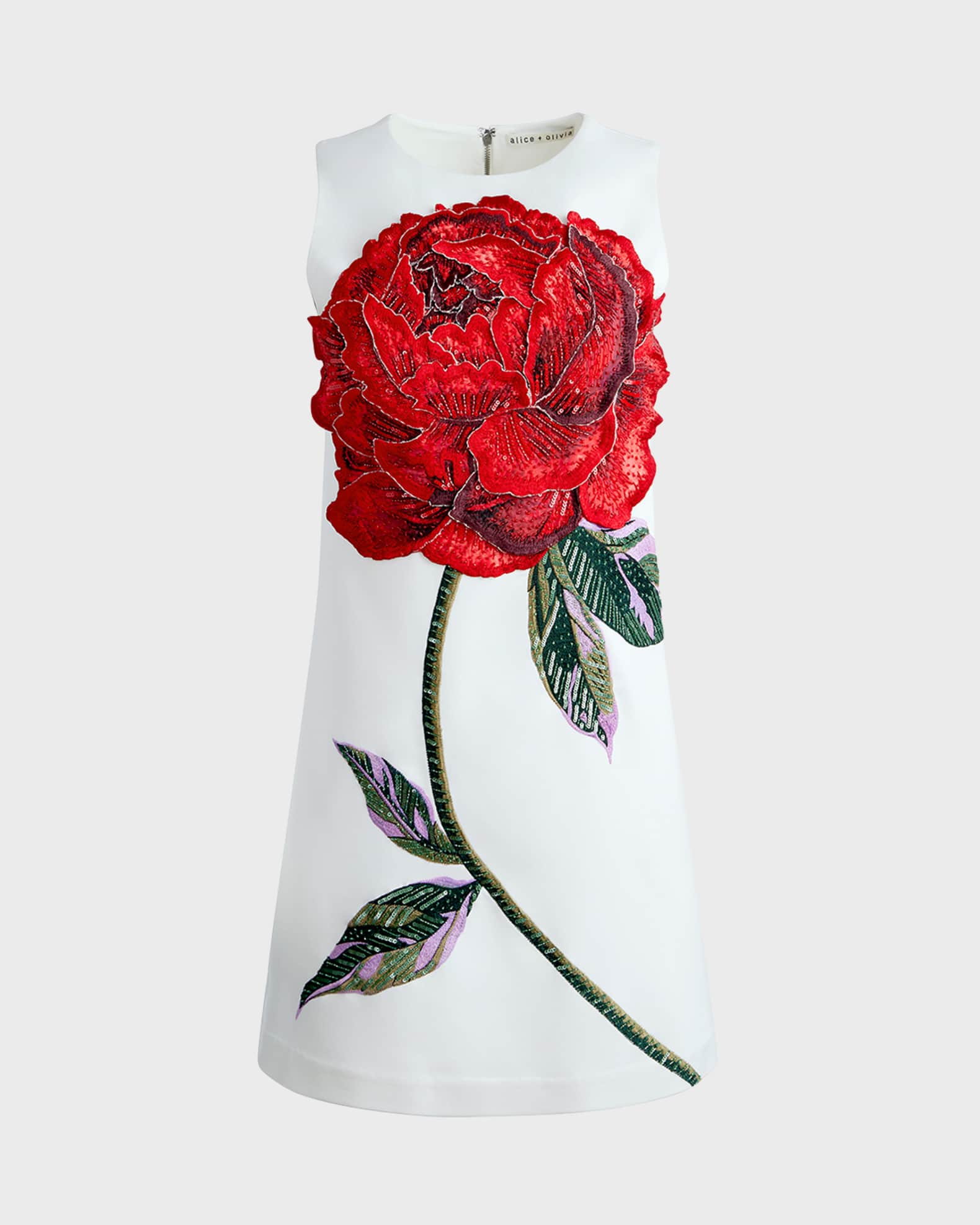 Alice + Olivia Clyde Embellished Shift Dress | Neiman Marcus