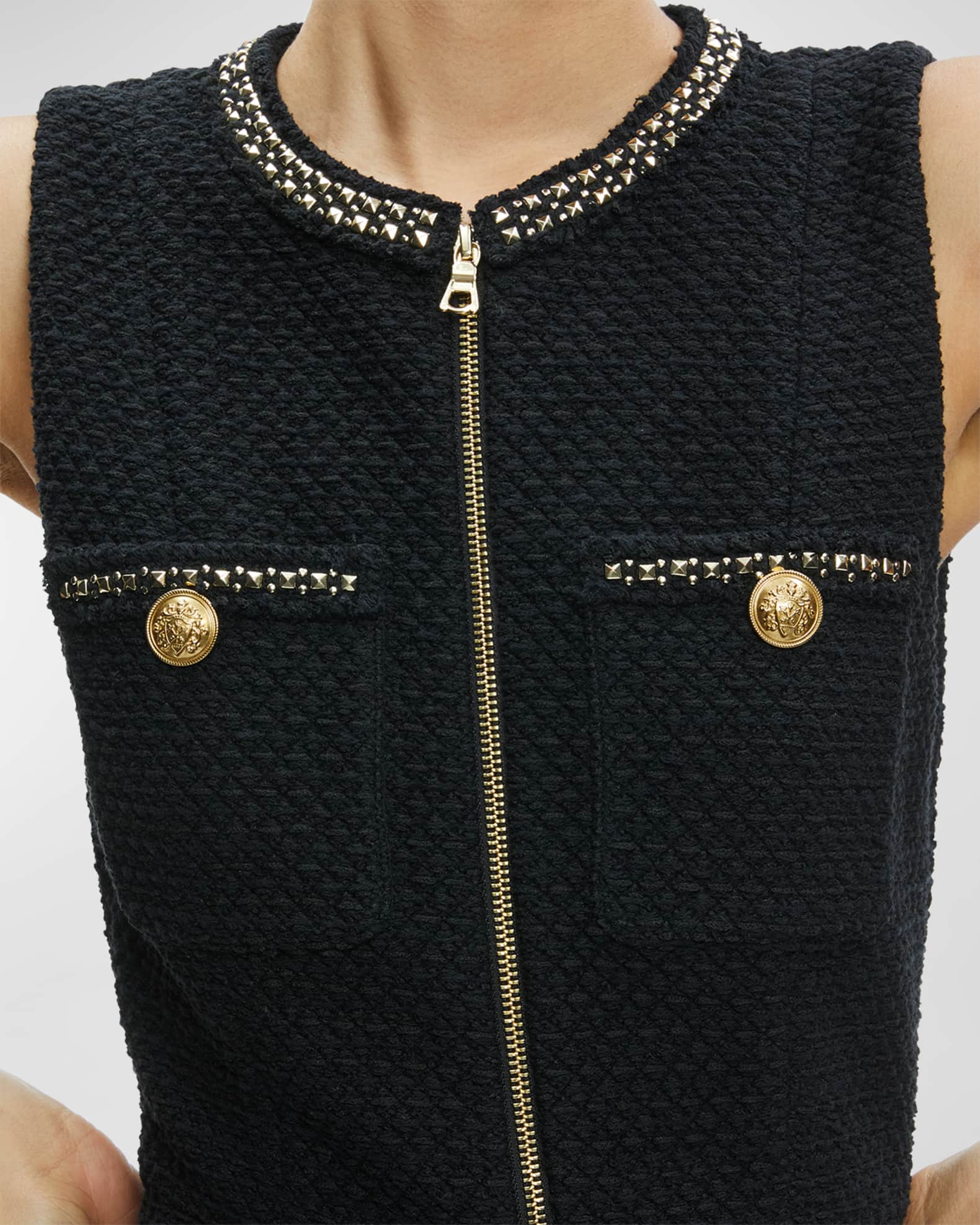 Alice + Olivia Lachlan Boucle Tweed Mini Dress | Neiman Marcus