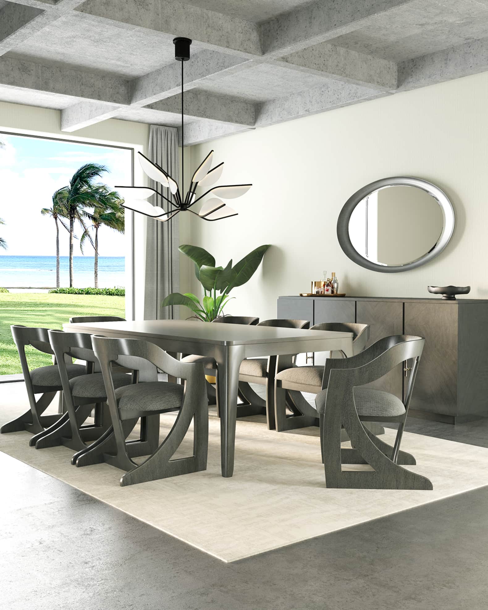 Casa Ispirata Madras 88" Dining Table with Leaf | Neiman Marcus