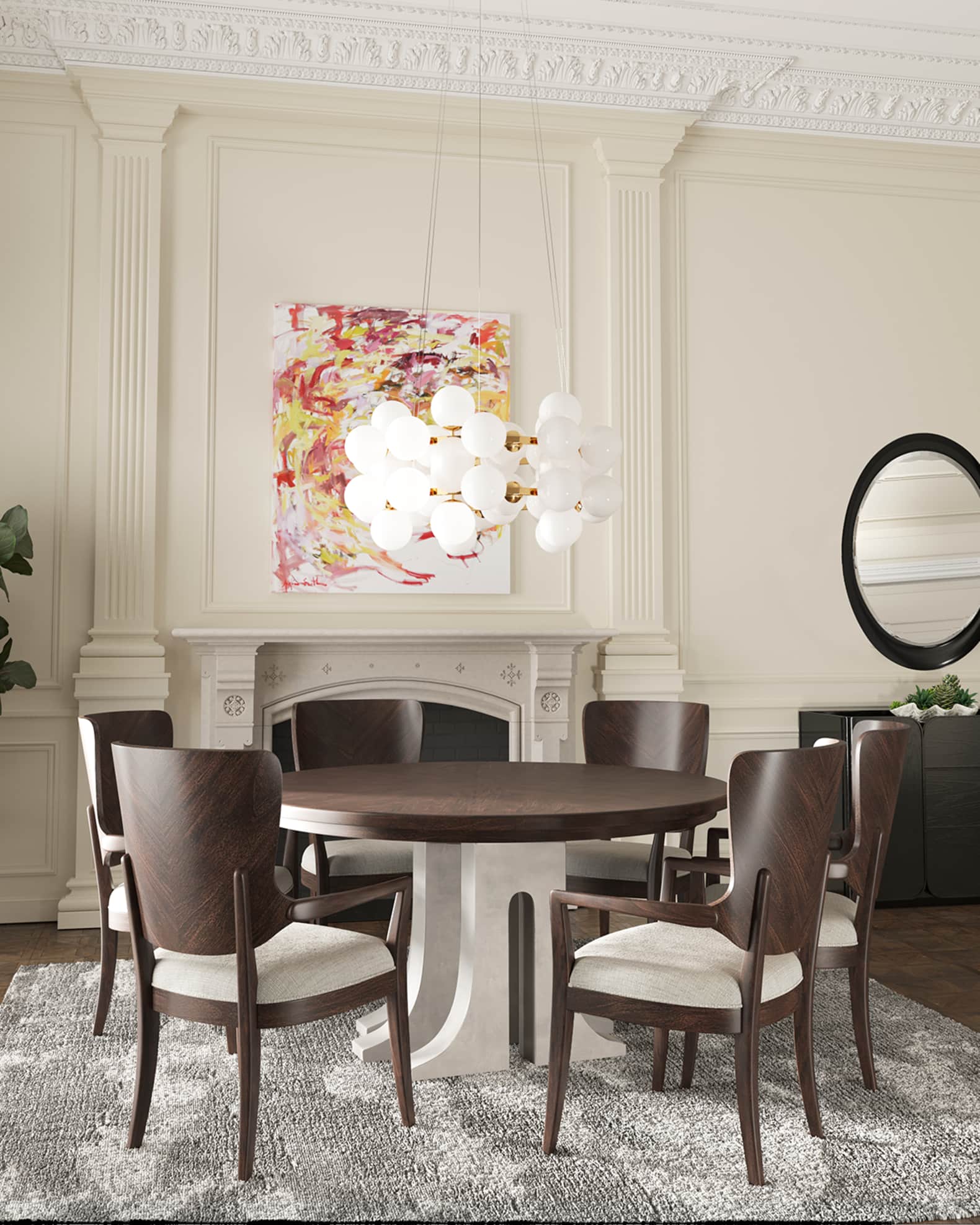 Casa Ispirata Aqueduct 60" Round Dining Table | Neiman Marcus