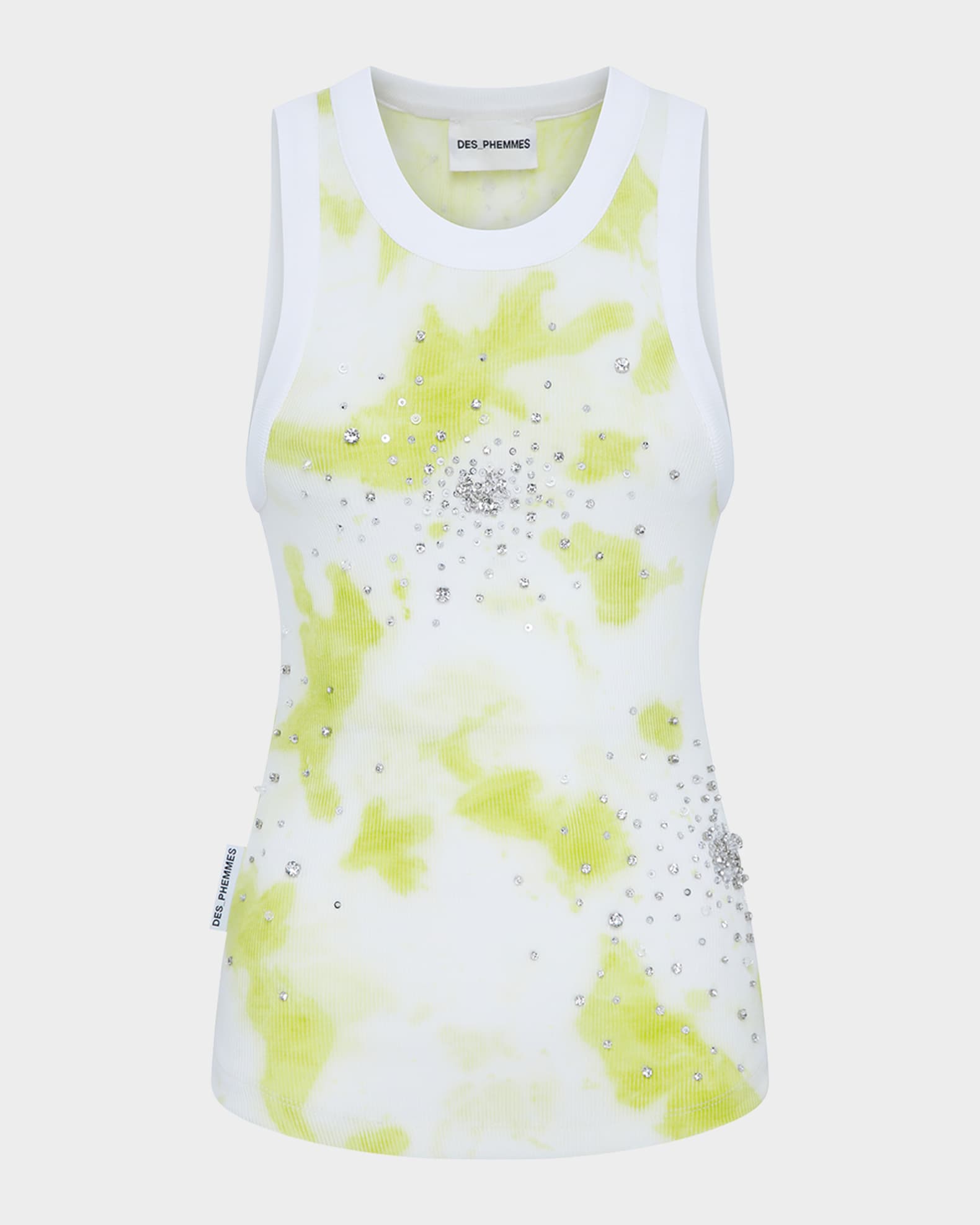 Tie-Dye Splash Embroidered Tank Top | Neiman Marcus