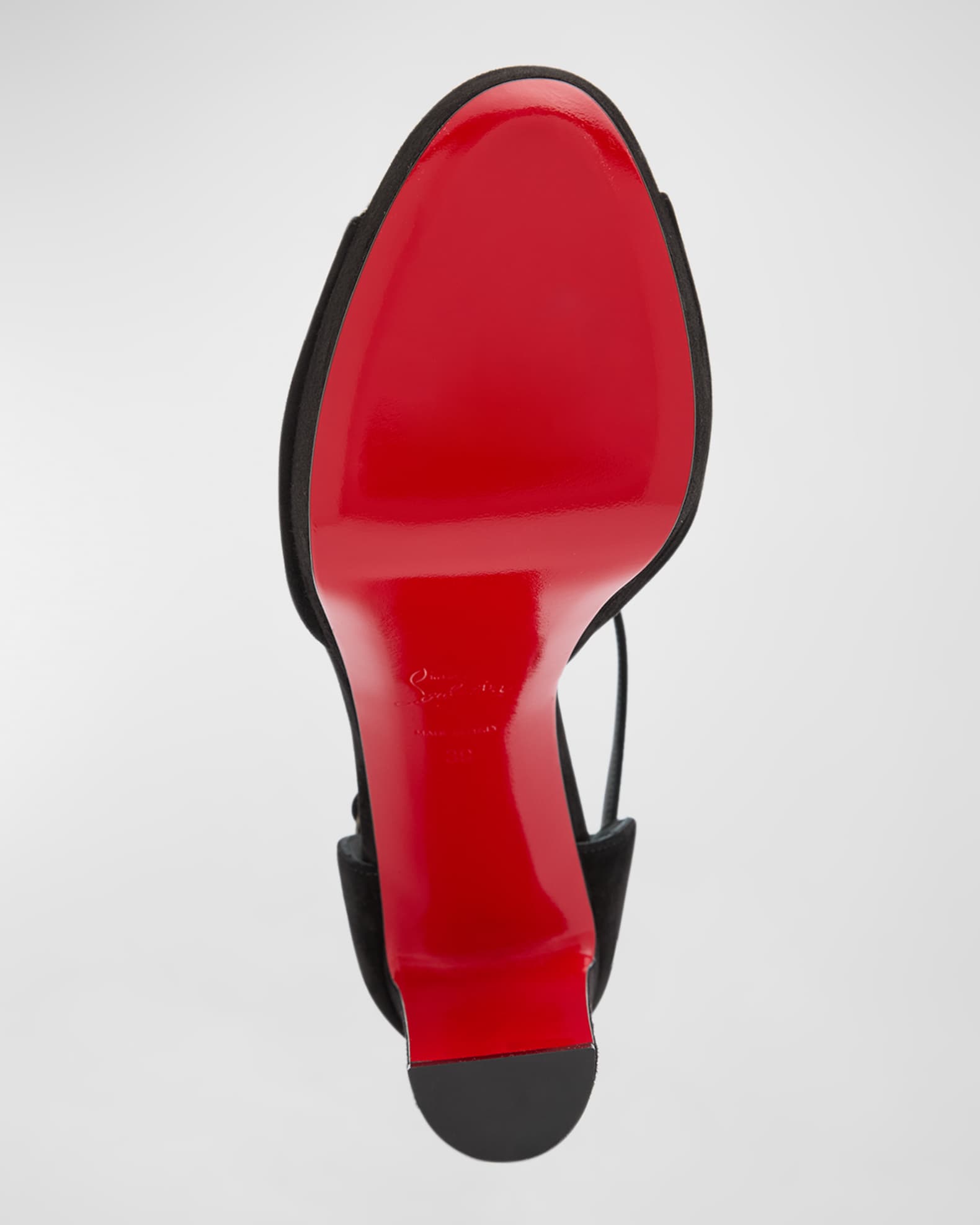 Christian Louboutin 130mm Sandaloo Suede Platform Sandals | Neiman Marcus
