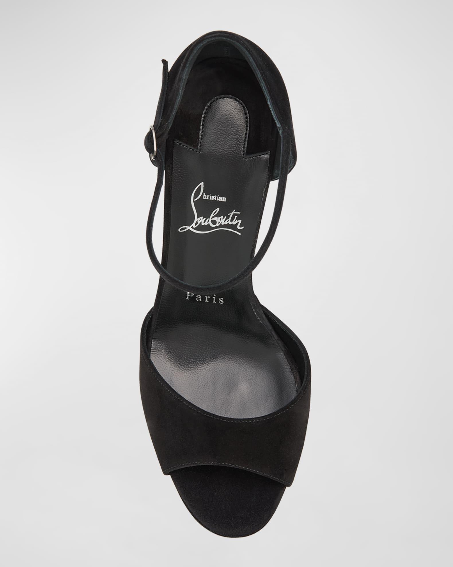 Christian Louboutin 130mm Sandaloo Suede Platform Sandals | Neiman Marcus