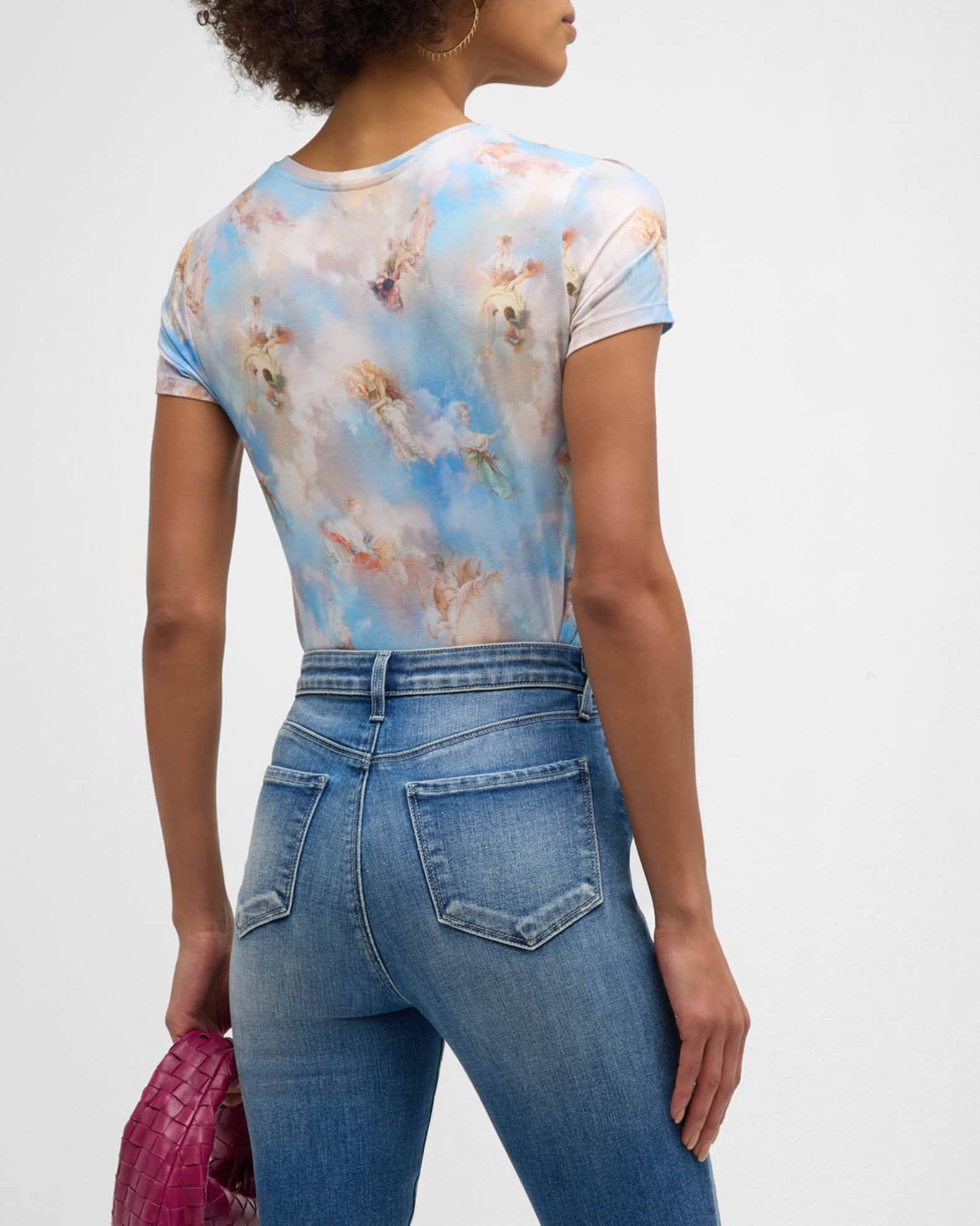 L'Agence Ressi Short-Sleeve Angel Tee | Neiman Marcus