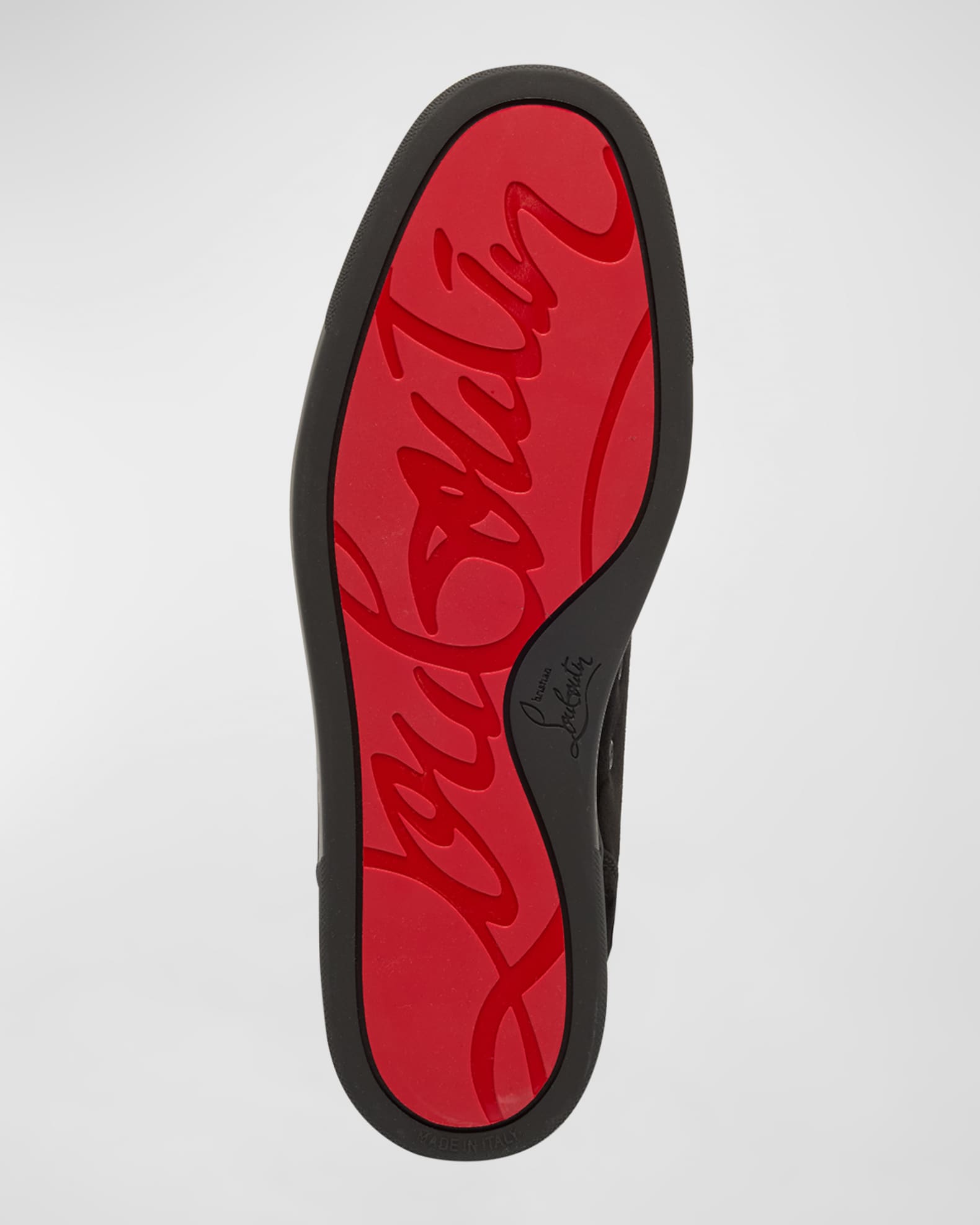 Christian Louboutin Men's Louis Junior Spikes Leather Low-Top Sneakers ...