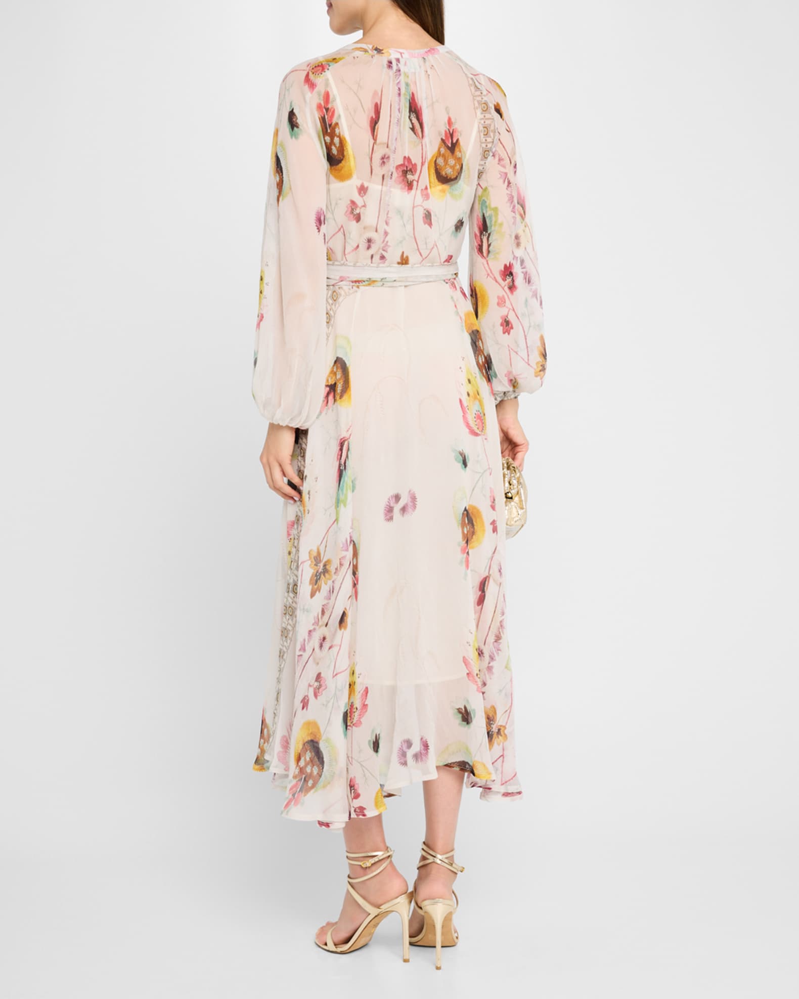Pierre-Louis Mascia Floral-Print Silk Chiffon A-Line Maxi Dress ...