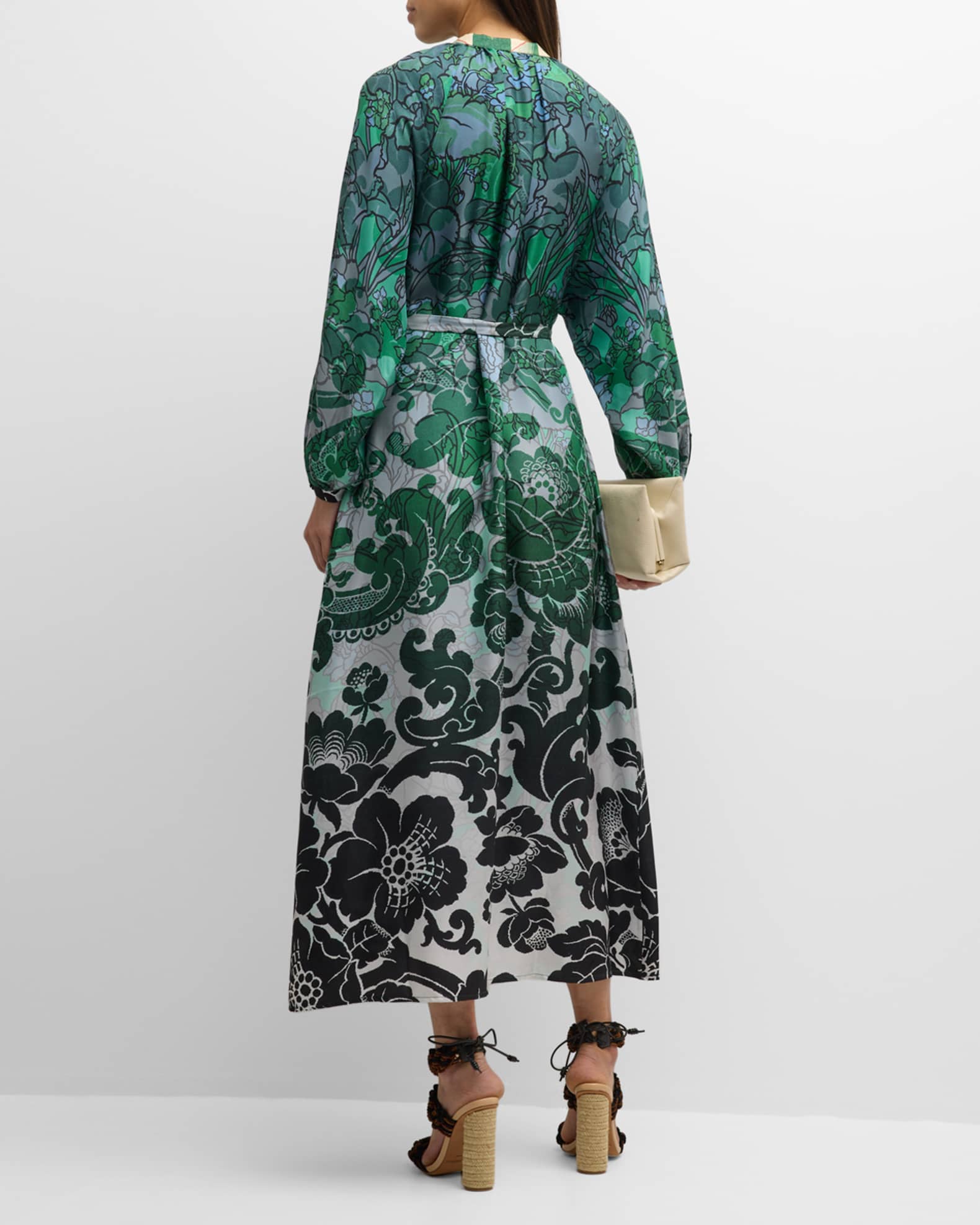Pierre-Louis Mascia Ombre Floral-Print Maxi Dress | Neiman Marcus
