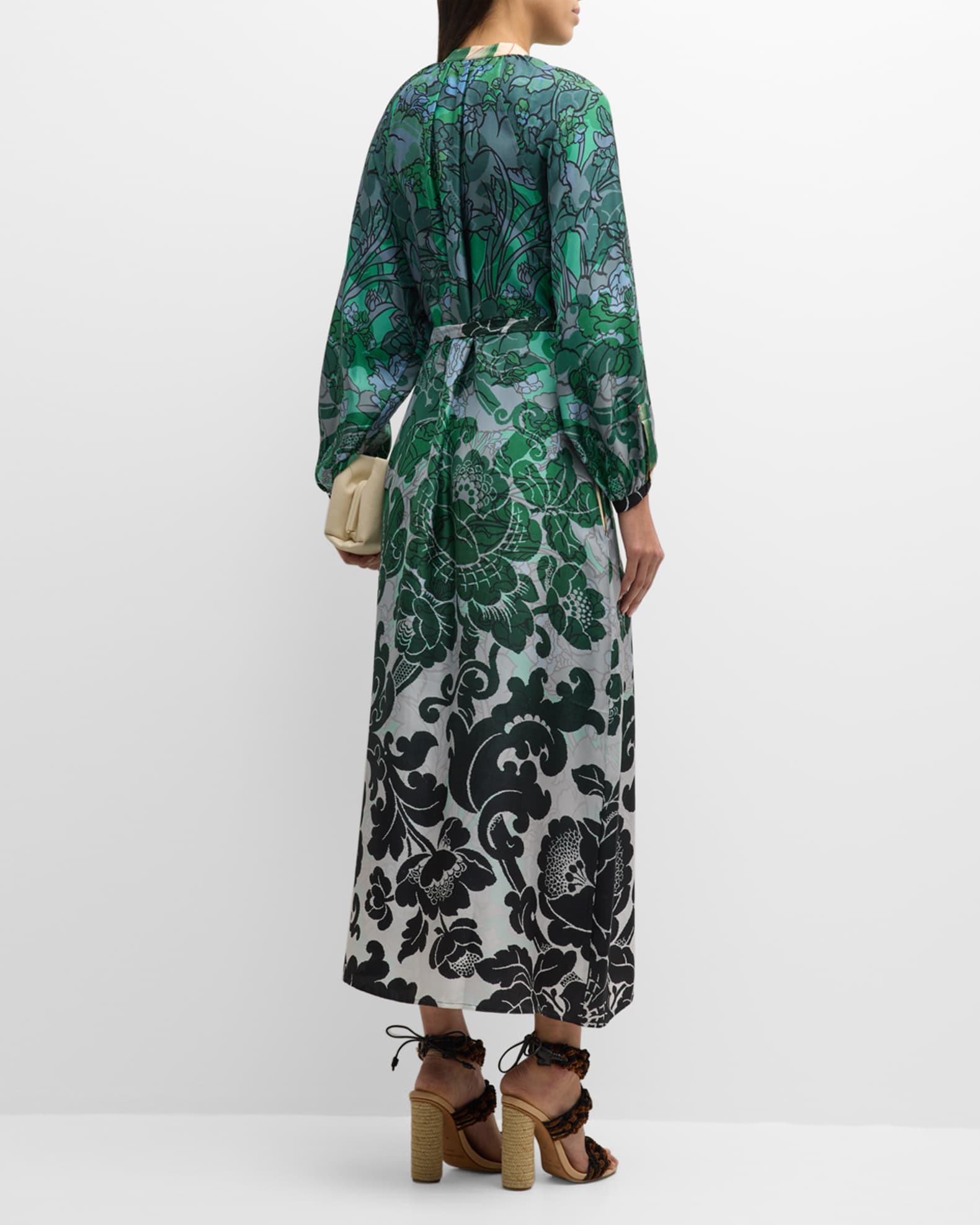 Pierre-Louis Mascia Ombre Floral-Print Maxi Dress | Neiman Marcus