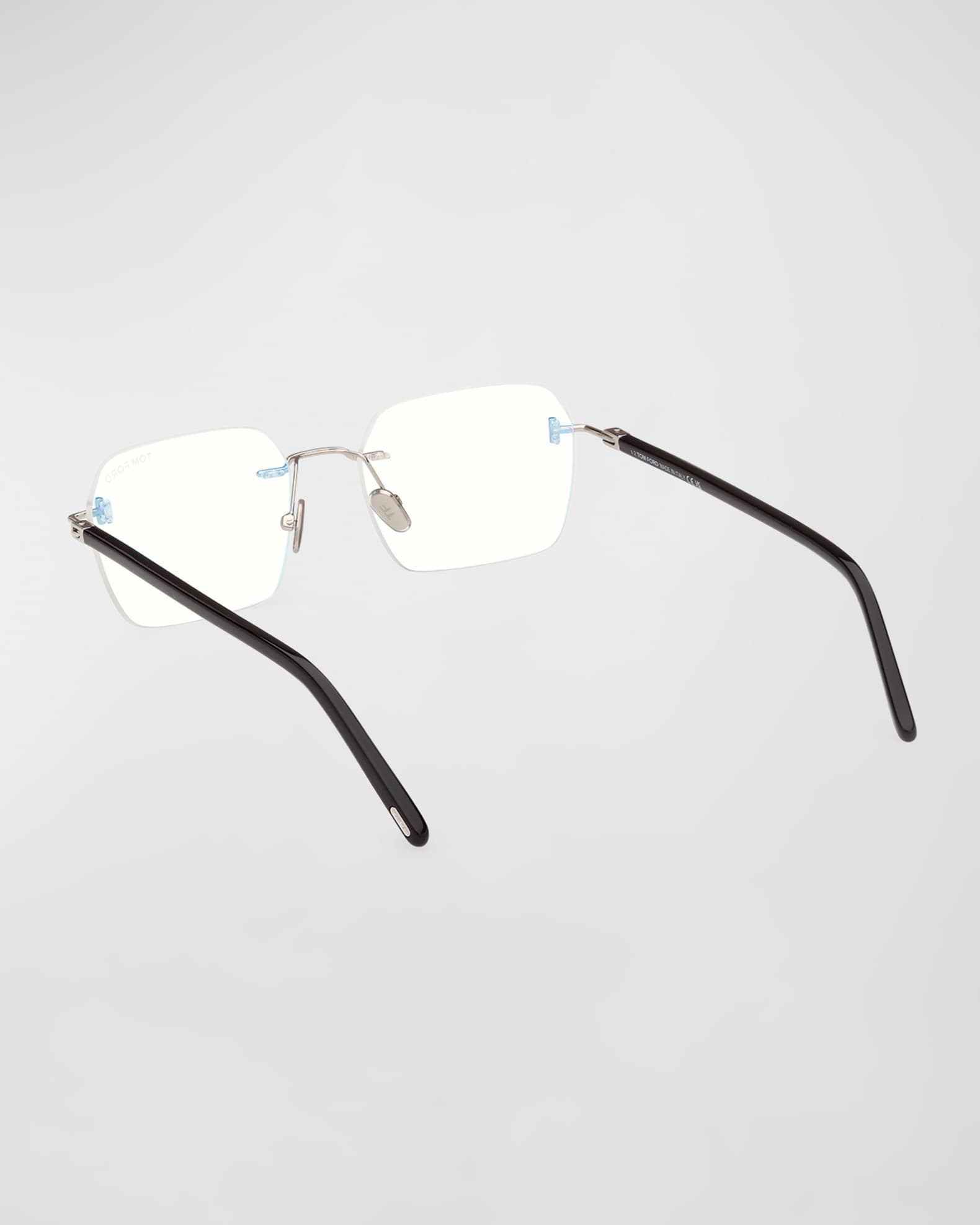 TOM FORD Men's Rimless Rectangle Blue Light-Blocking Glasses | Neiman ...