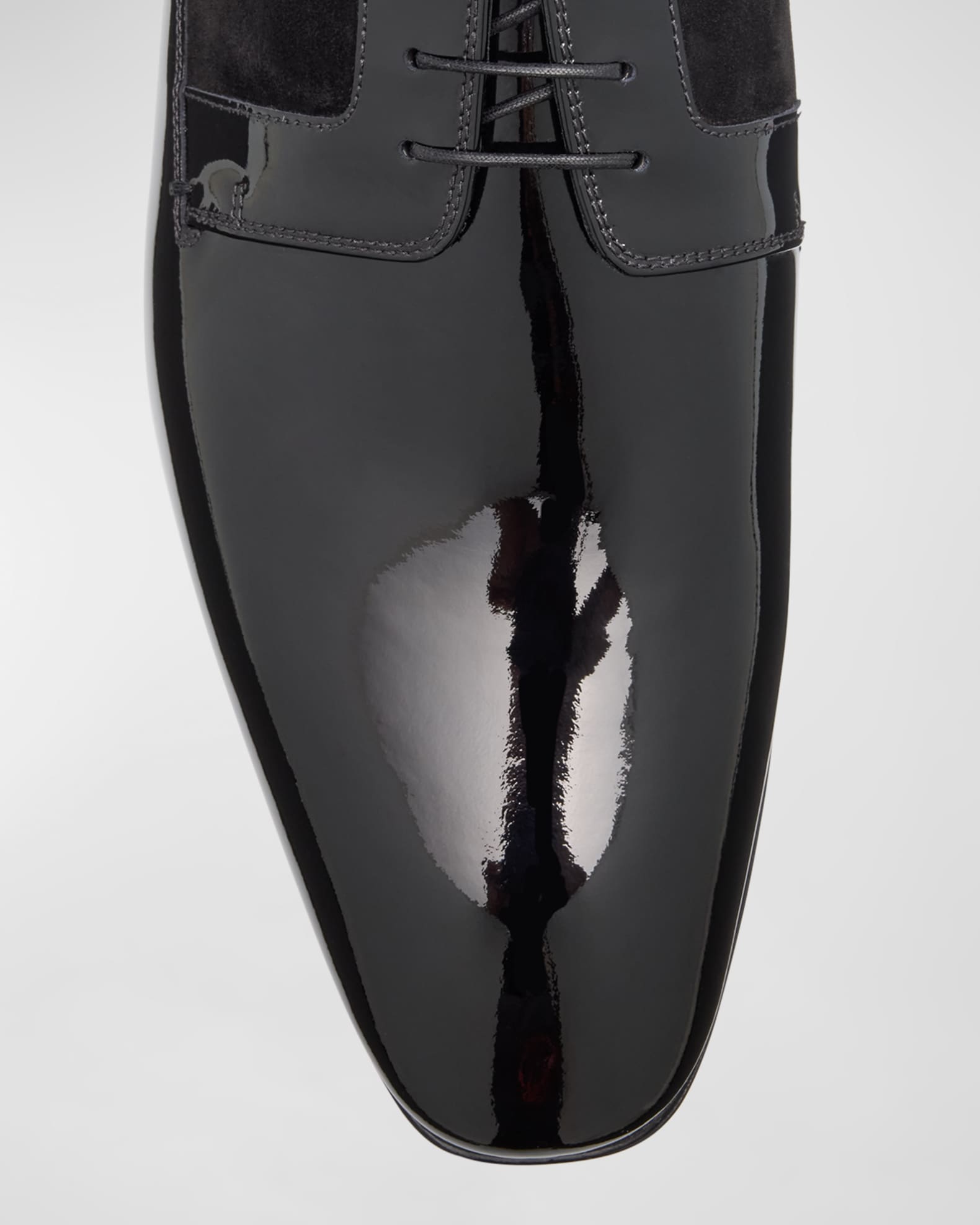 Christian Louboutin Men's Chickito Patent Leather Derby Shoes | Neiman ...