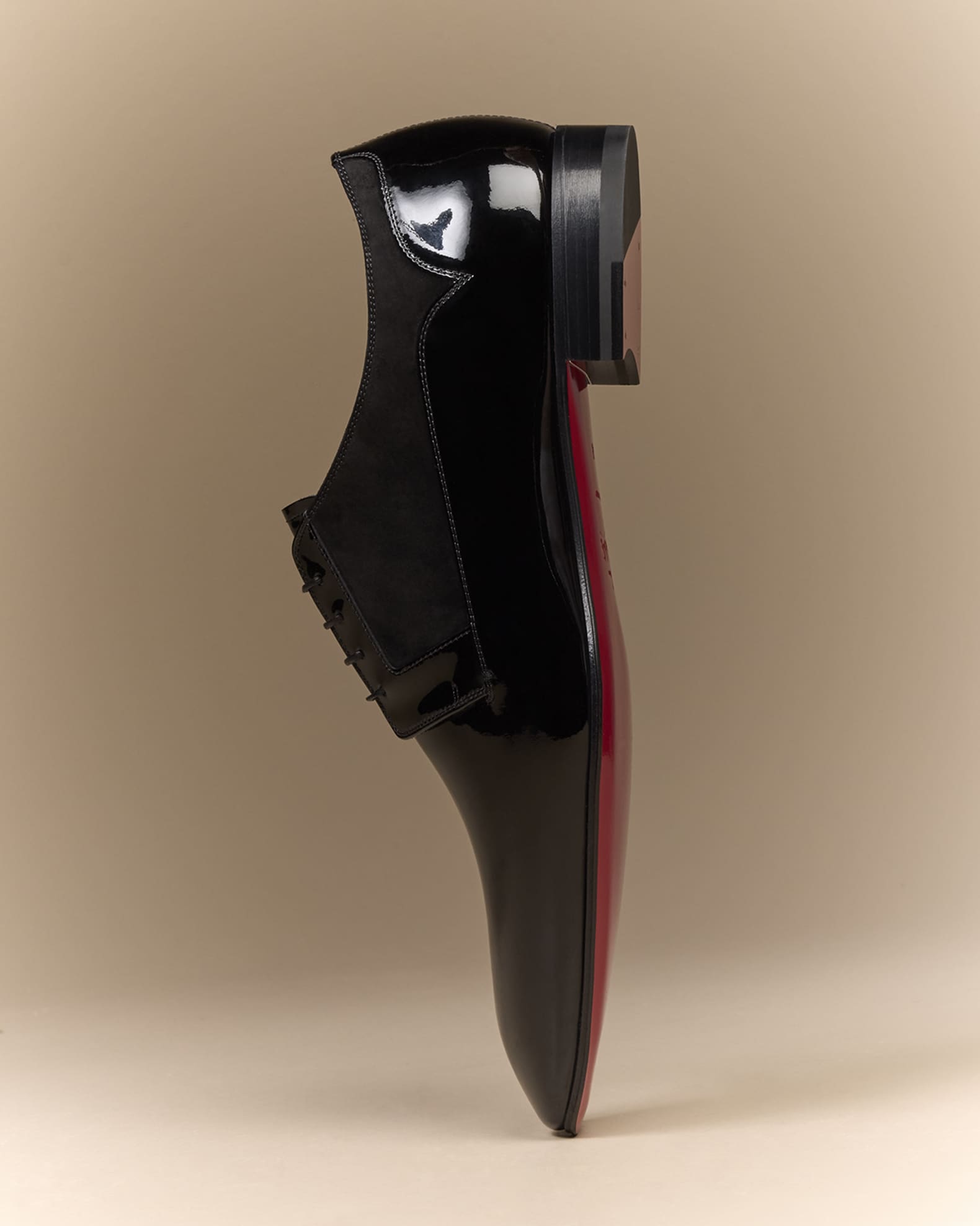 Christian Louboutin Men's Chickito Patent Leather Derby Shoes | Neiman ...