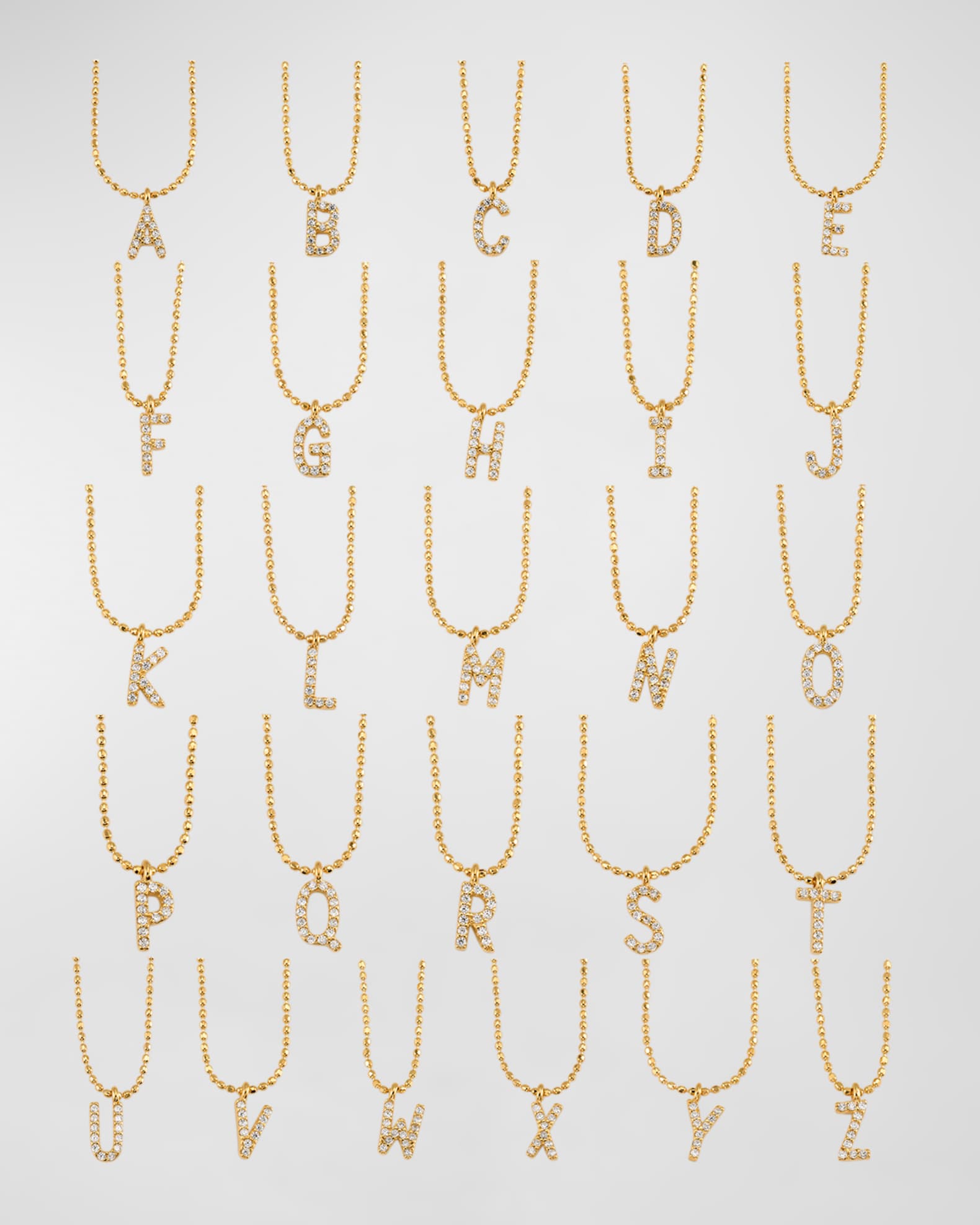 Tai 14K Gold-Plated Sterling Silver 1-Letter Personalized Necklace ...