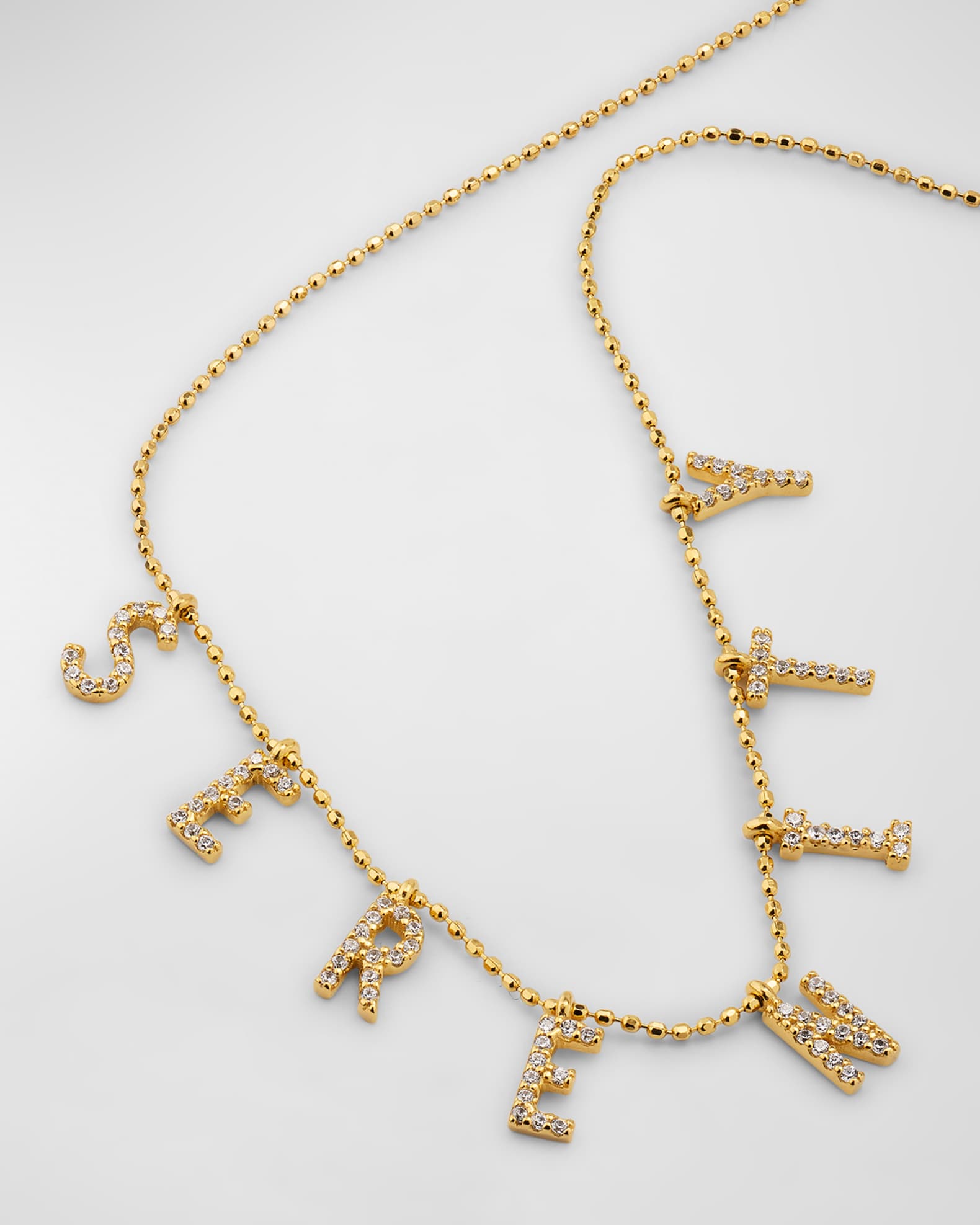 Tai 14K Gold-Plated Sterling Silver 8-Letter Personalized Necklace ...