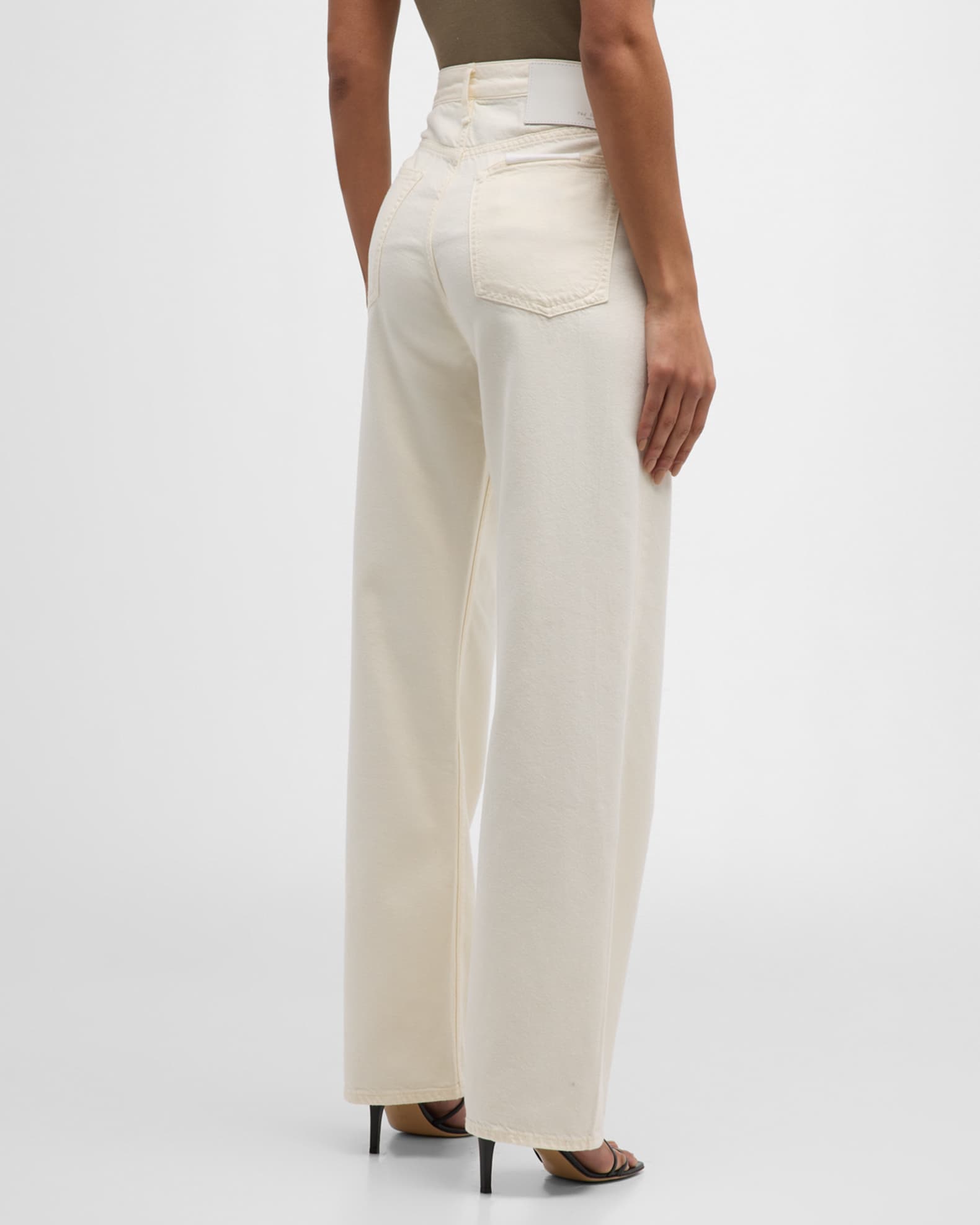Rag & Bone Featherweight Logan Mid-Rise Wide Jeans | Neiman Marcus