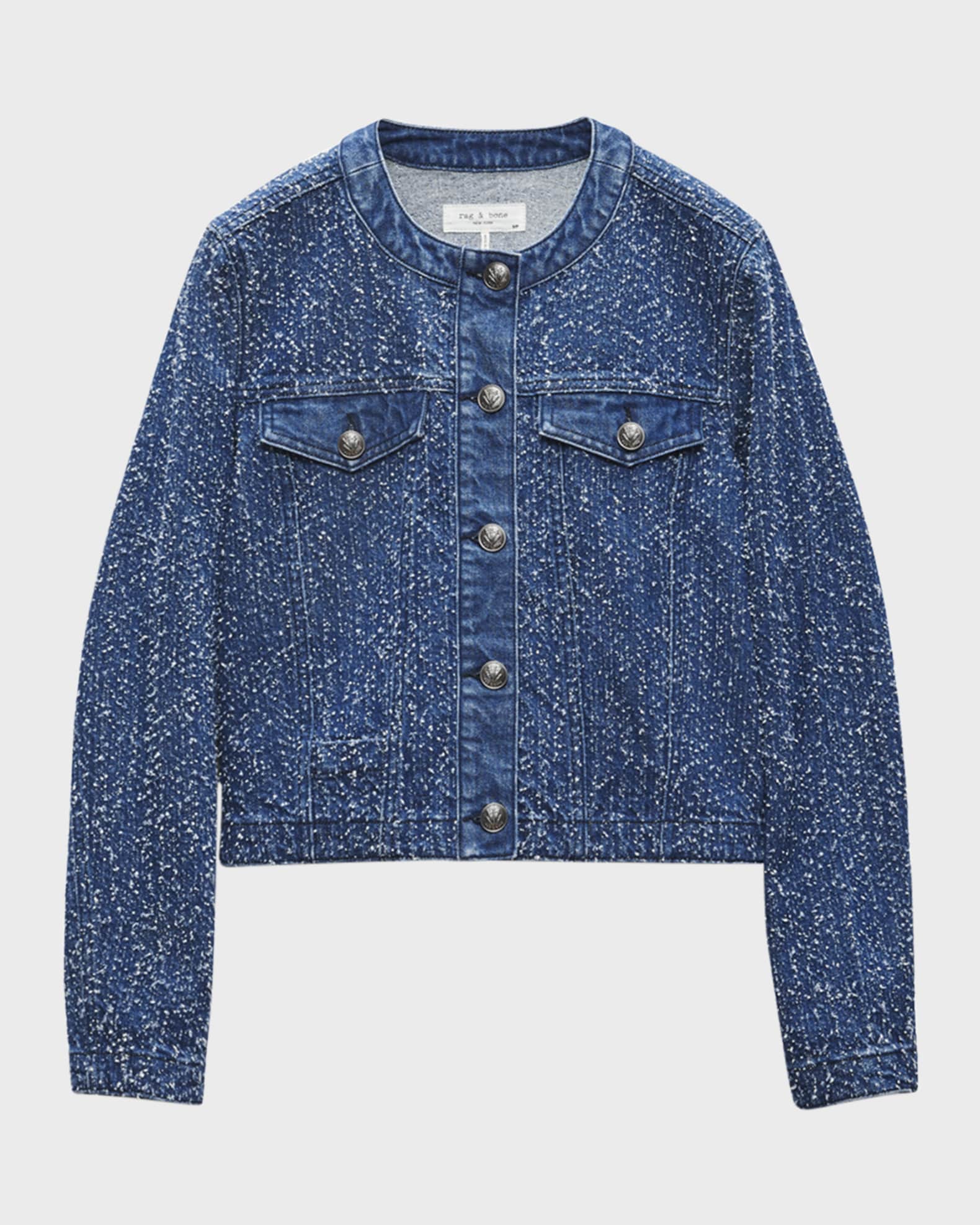 Rag & Bone Cora Tweed Denim Jacket | Neiman Marcus