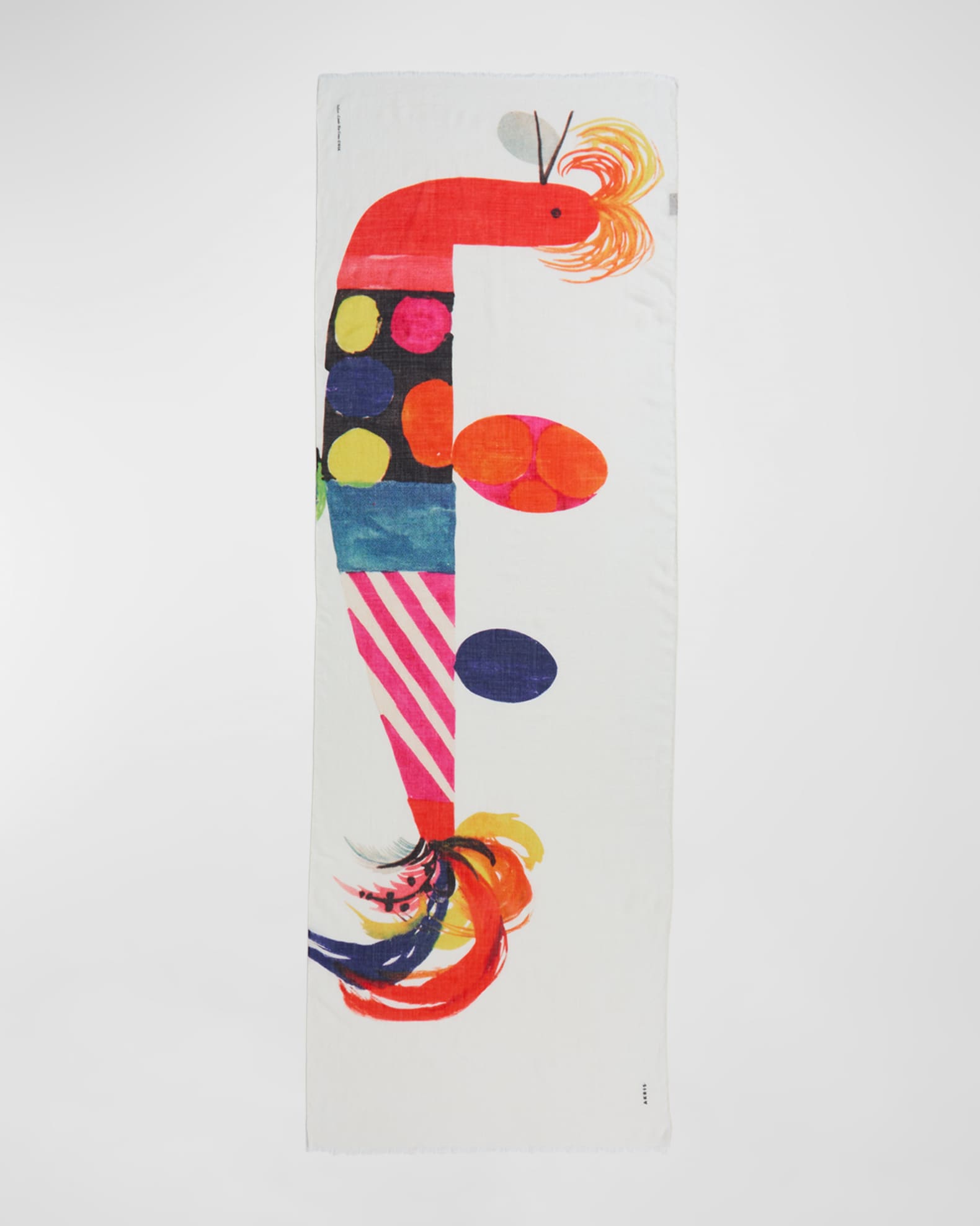 Akris Rooster Print Cashmere-Silk Scarf, 79" x 26" | Neiman Marcus