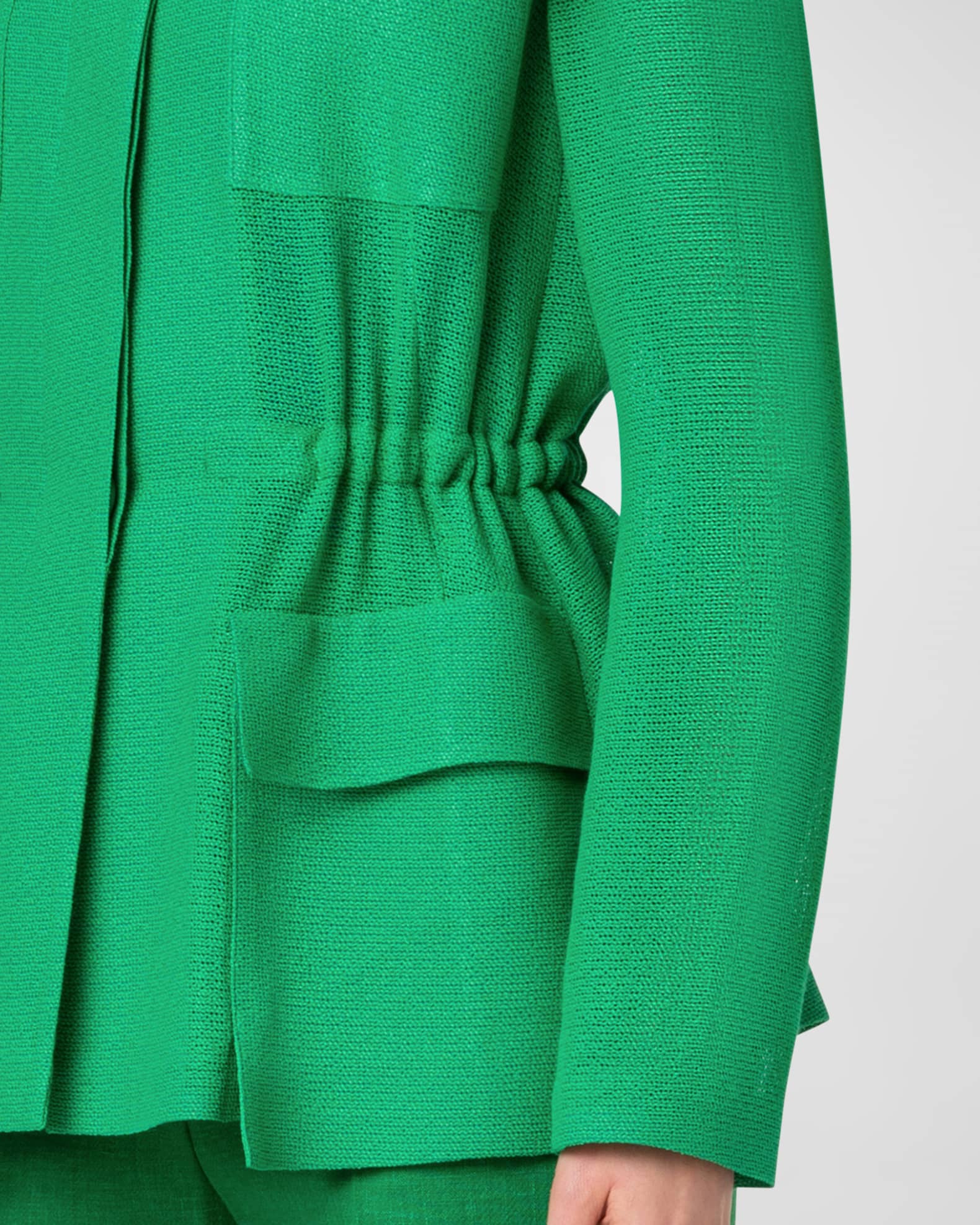 Akris Chianti Drawstring-Waist Knit Jacket | Neiman Marcus