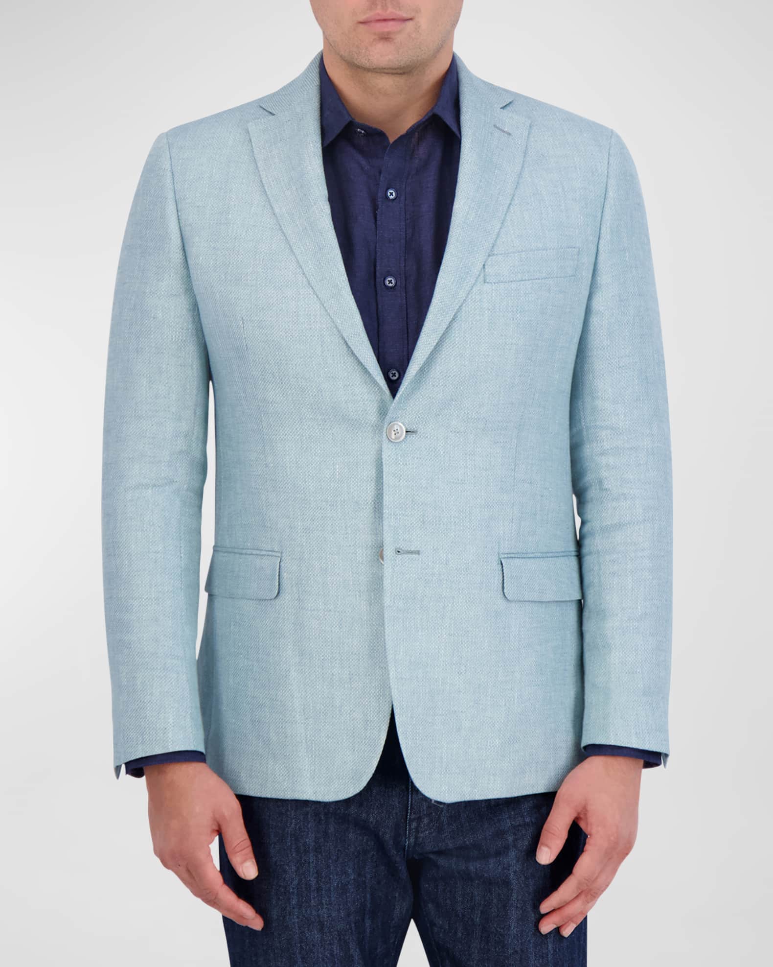 Robert Graham Men's Phoenix Woven Linen Sport Coat | Neiman Marcus