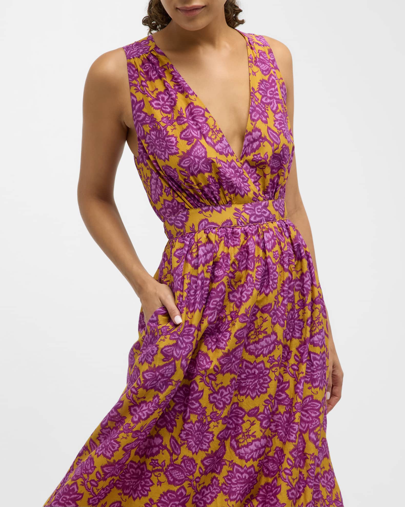 Xirena Rayven Sleeveless Floral-Print Maxi Dress | Neiman Marcus