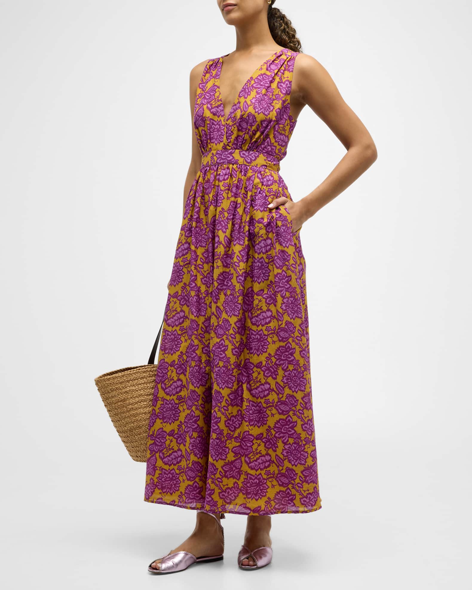 Xirena Rayven Sleeveless Floral-Print Maxi Dress | Neiman Marcus