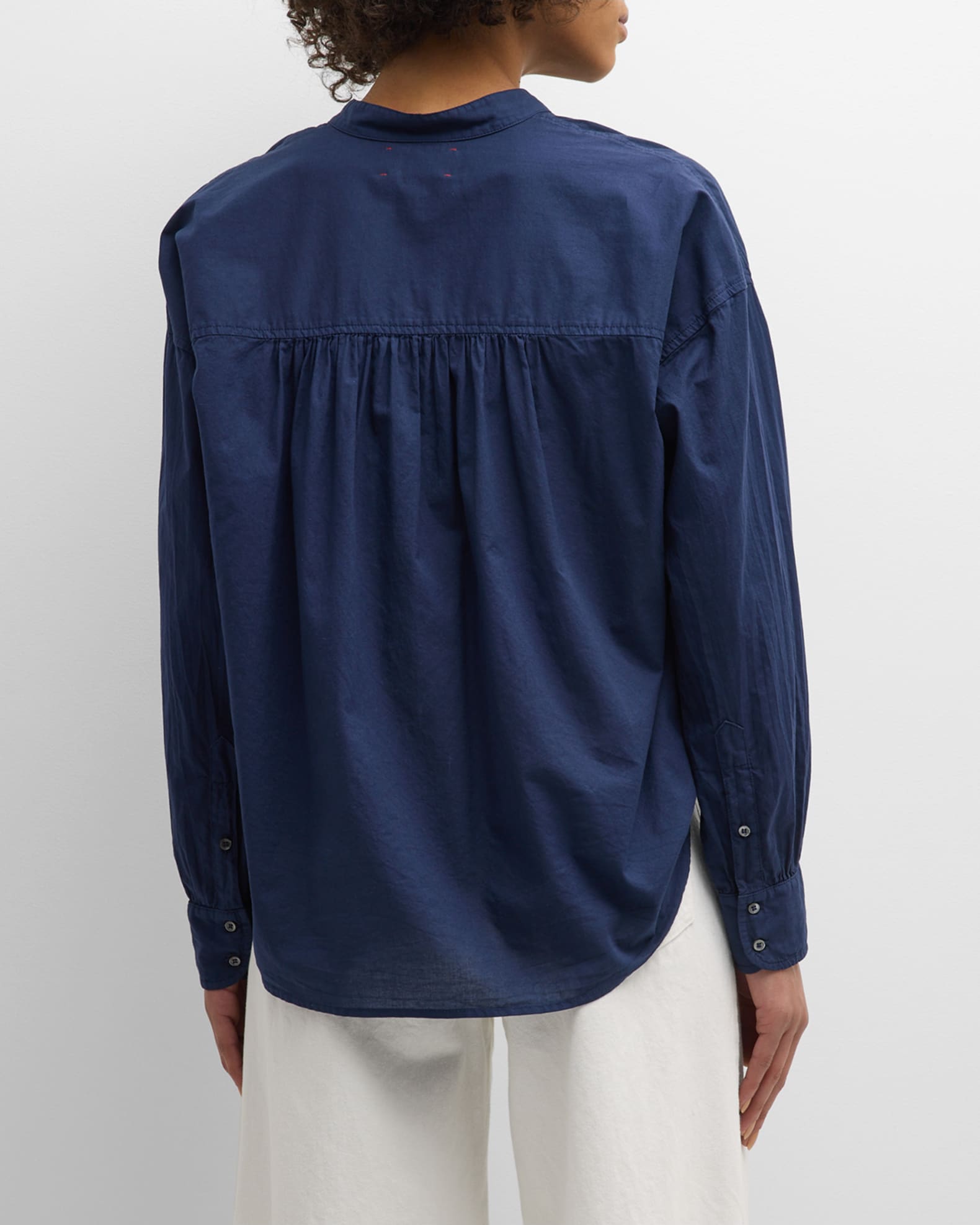 Xirena Sherridan Ruffle-Trim Cotton Top | Neiman Marcus