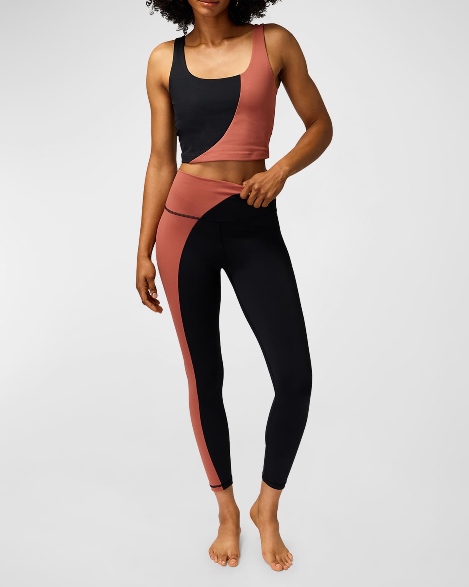 Spiritual Gangster Indie Colorblock Cropped Tank Top | Neiman Marcus