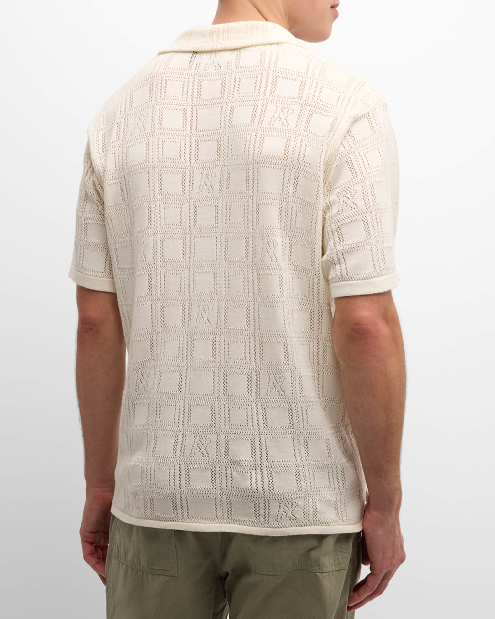 REPRESENT Men's Lace Knit Button-Down Shirt | Neiman Marcus