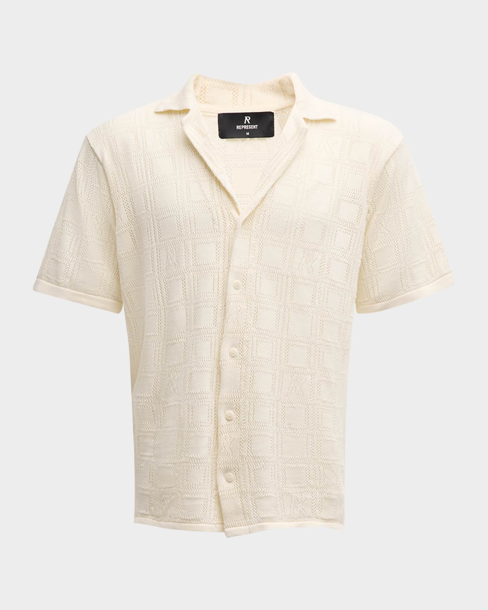 REPRESENT Men's Lace Knit Button-Down Shirt | Neiman Marcus