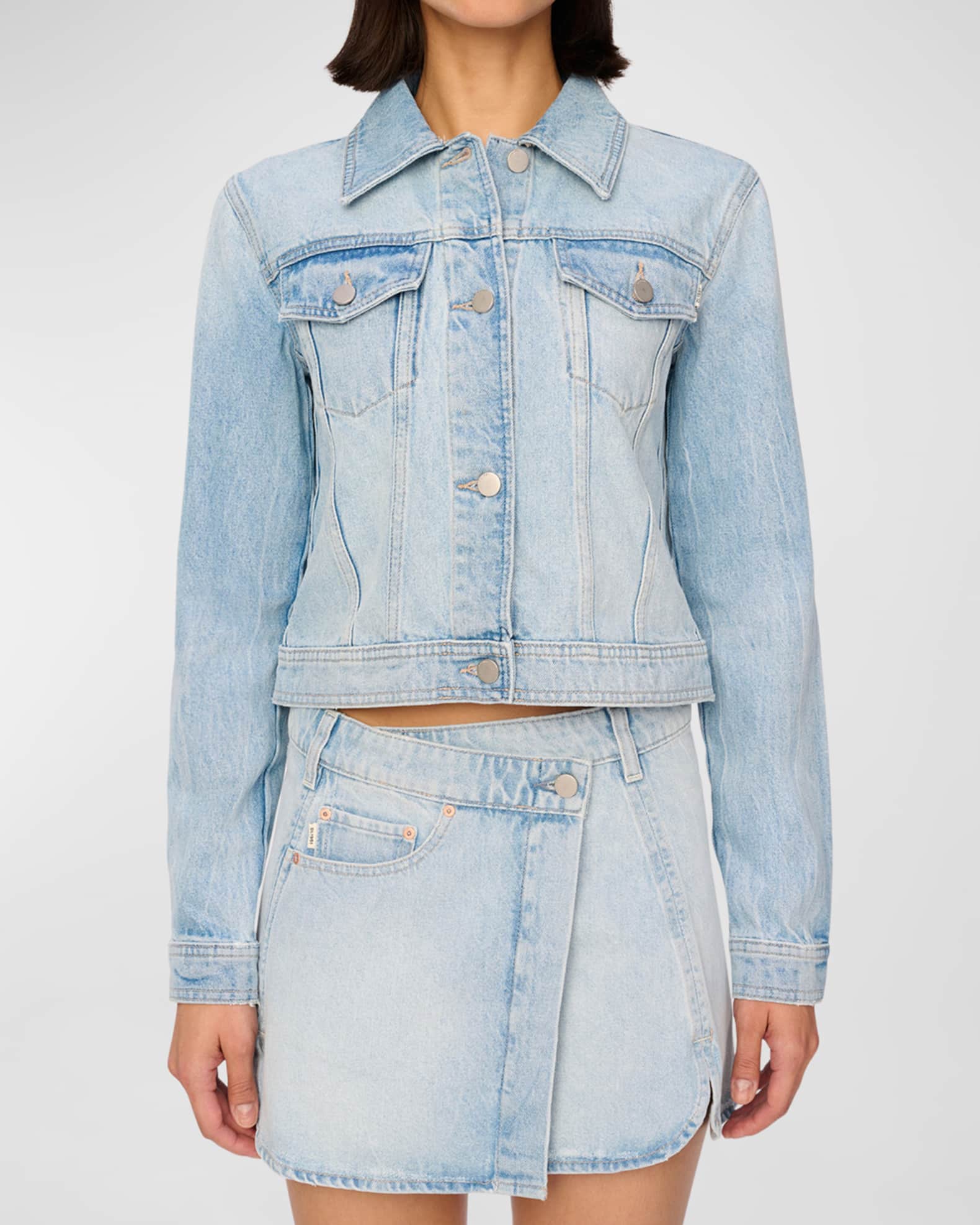 DL1961 Vika Classic Denim Jacket | Neiman Marcus