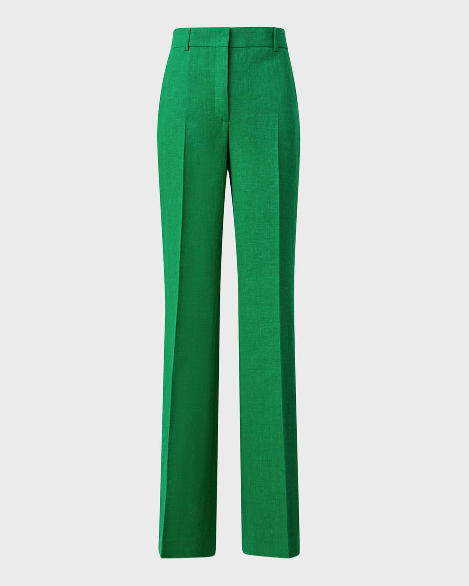 Akris Florine Mid-Rise Wide-Leg Linen-Wool Double Face Pants | Neiman ...