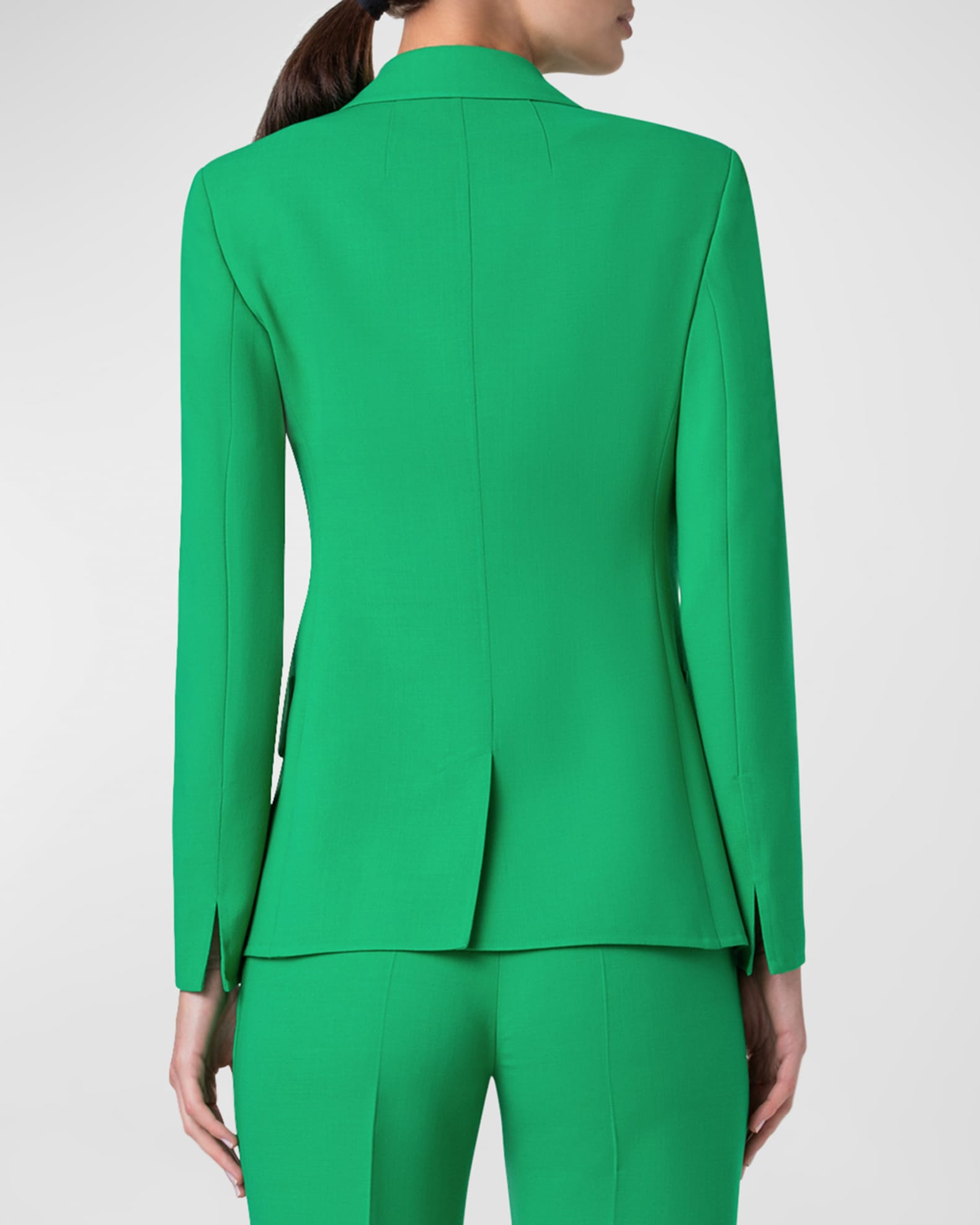 Akris Gala Double-Face Wool Double-Breasted Jacket | Neiman Marcus
