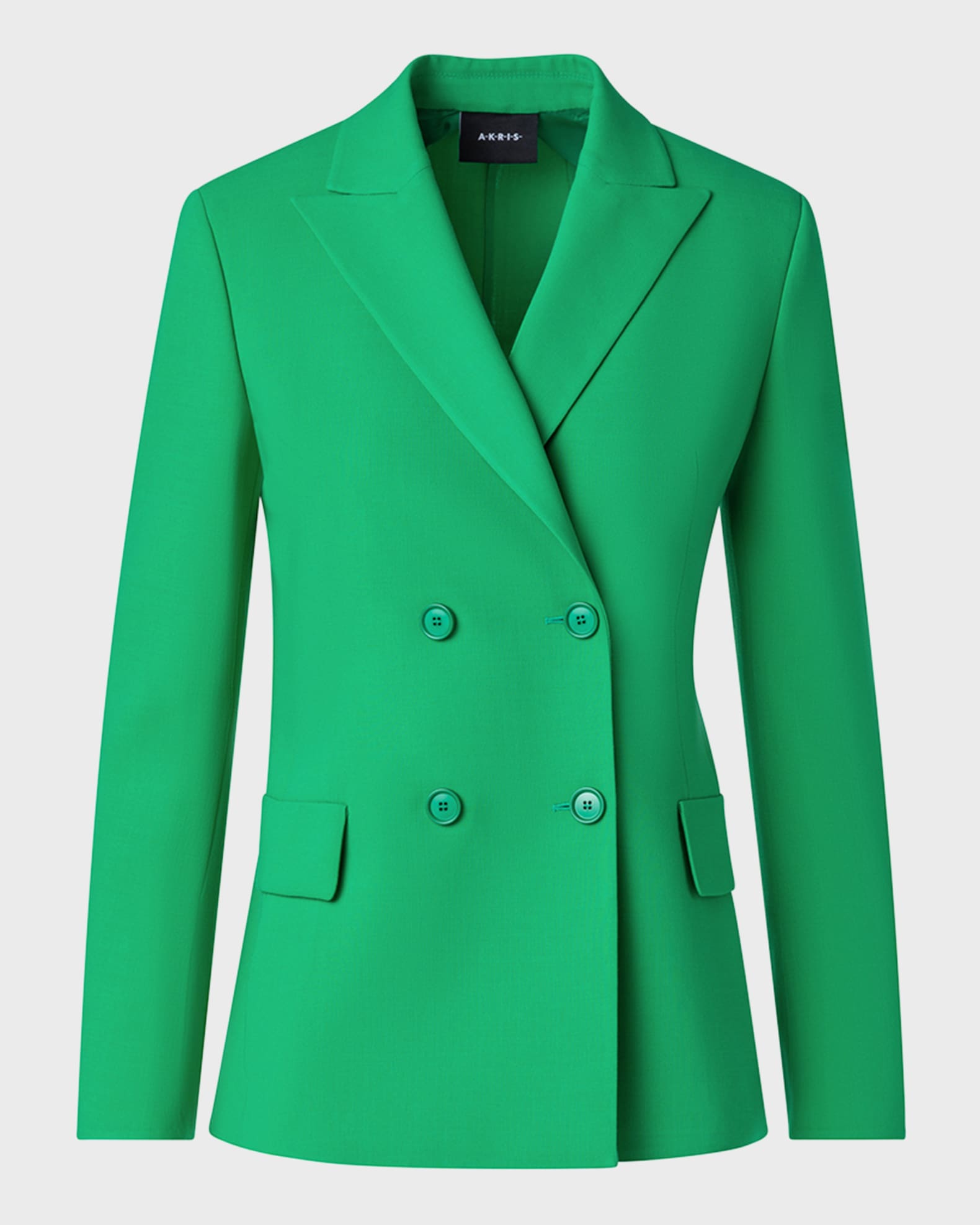 Akris Gala Double-Face Wool Double-Breasted Jacket | Neiman Marcus