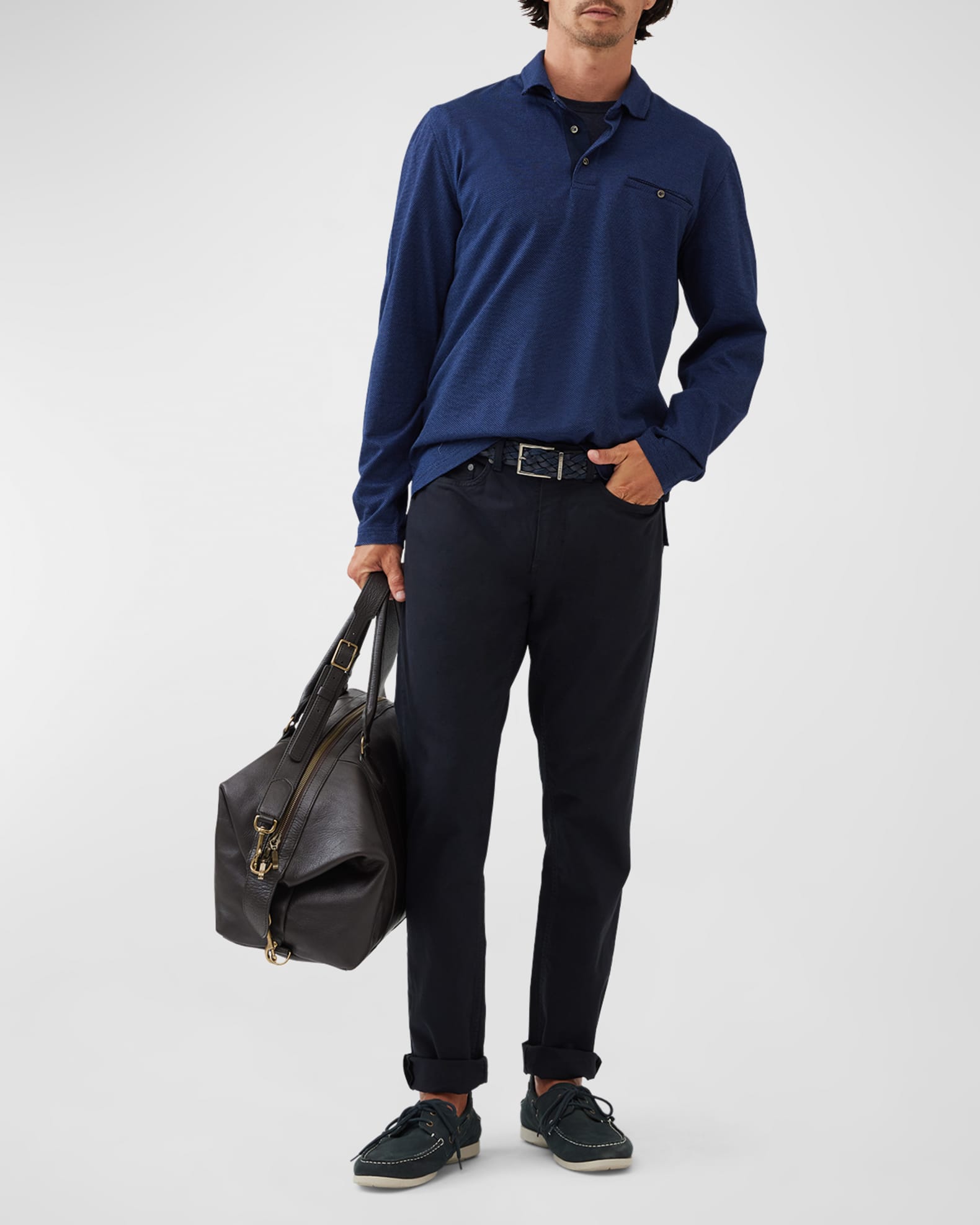 Rodd & Gunn Men's Clinton Textured Knit Turkish Polo Shirt | Neiman Marcus