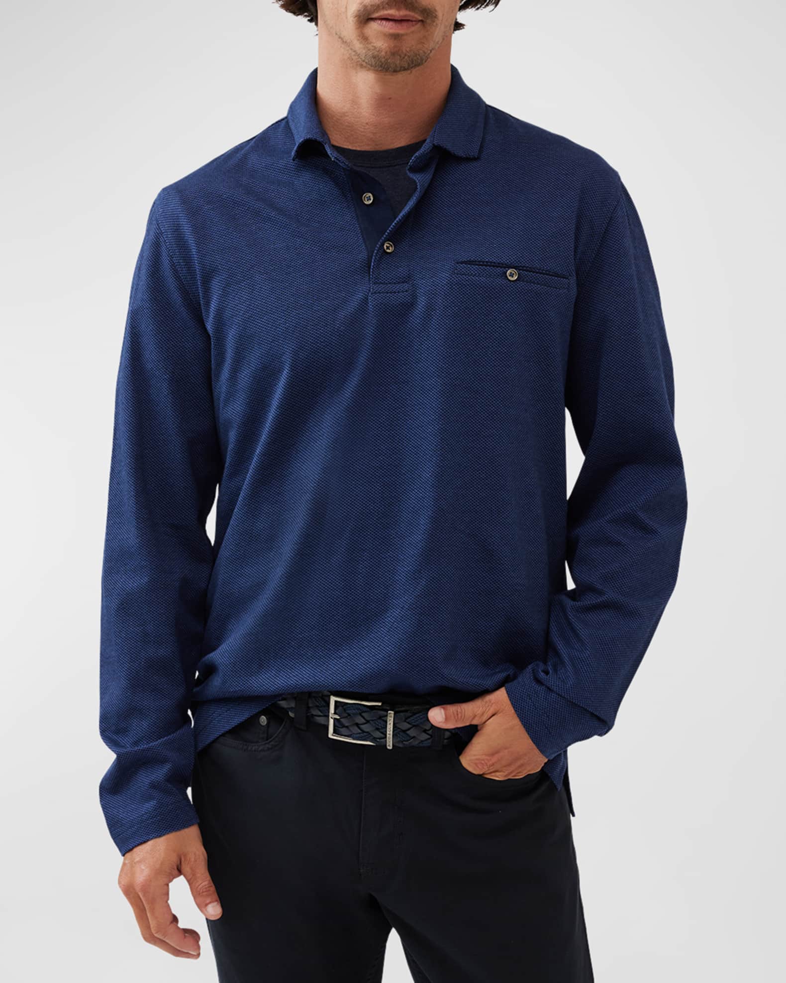 Rodd & Gunn Men's Clinton Textured Knit Turkish Polo Shirt | Neiman Marcus