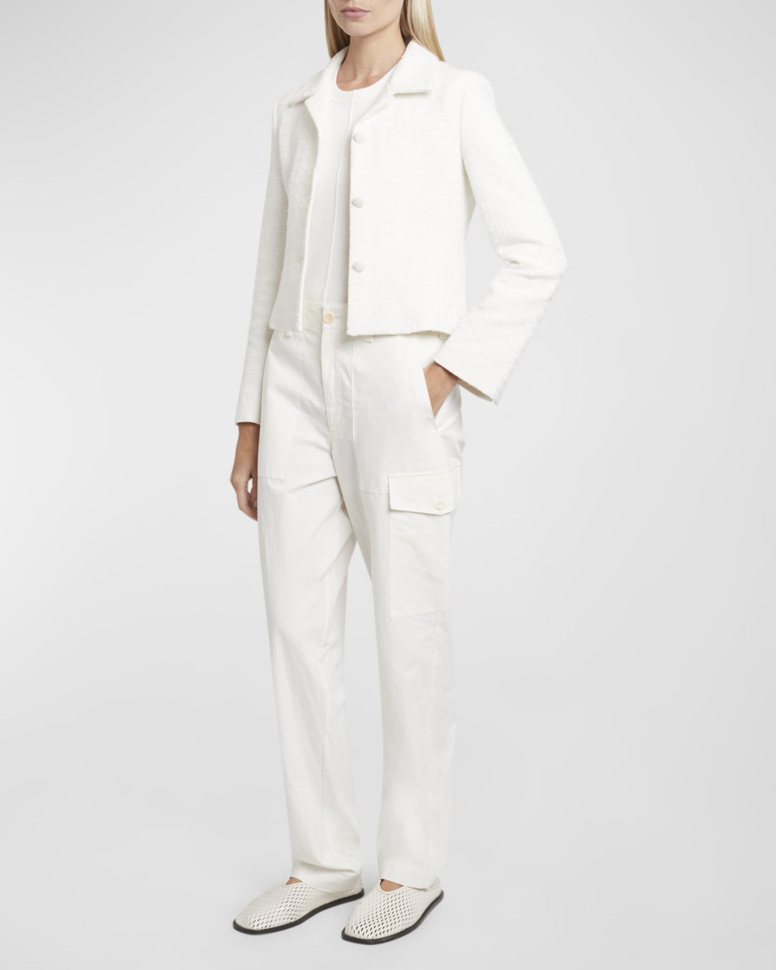 Proenza Schouler White Label Quinn Tailored Tweed Jacket | Neiman Marcus