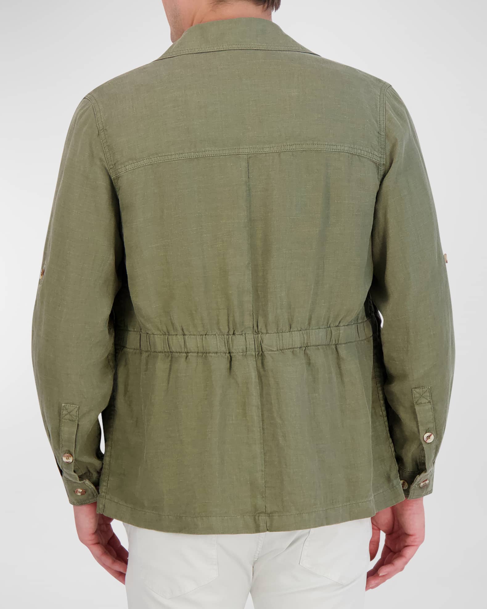 Robert Graham Men's Weston Linen Sahara Jacket | Neiman Marcus