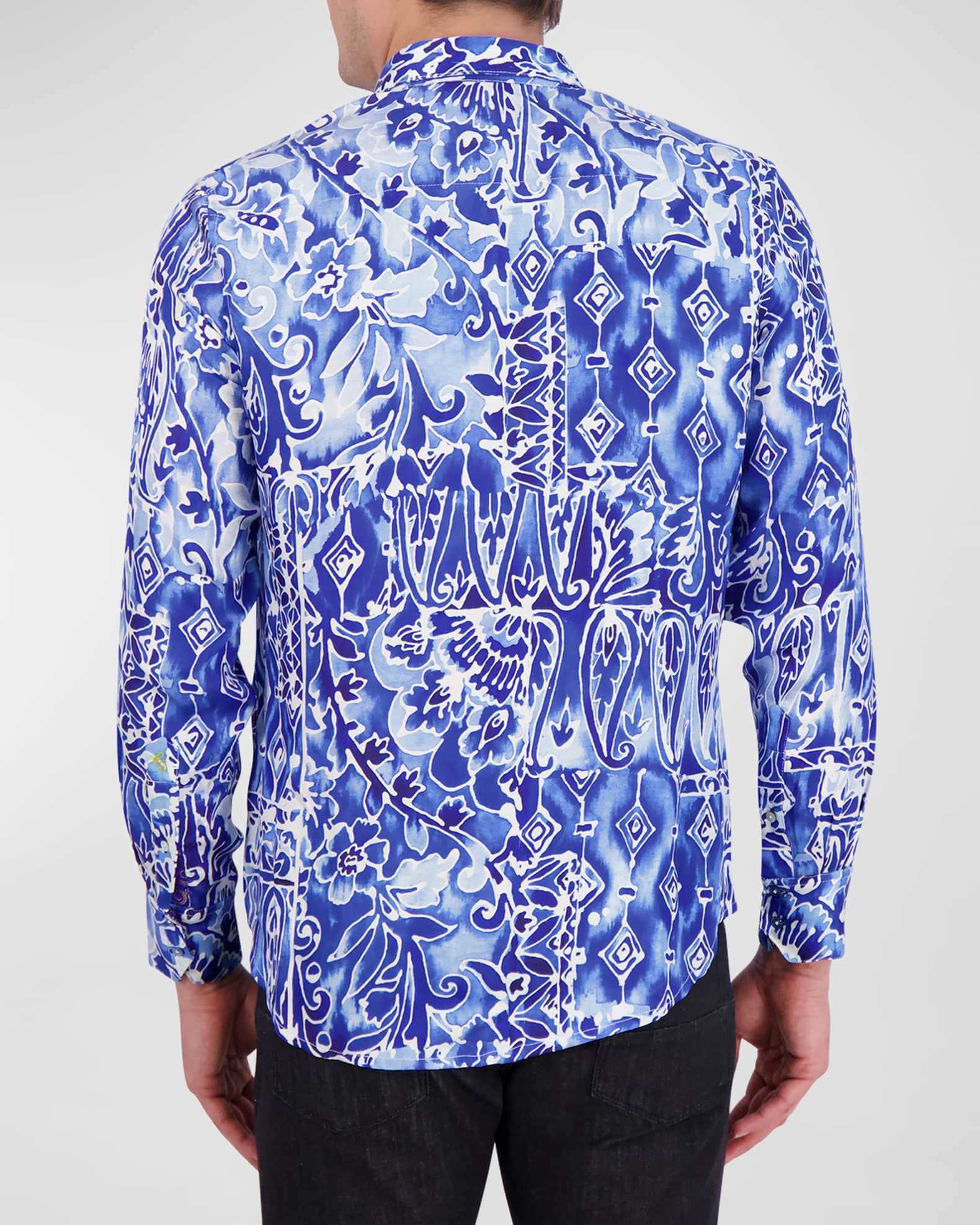 Robert Graham Men's Printed Silk Sport Shirt | Neiman Marcus