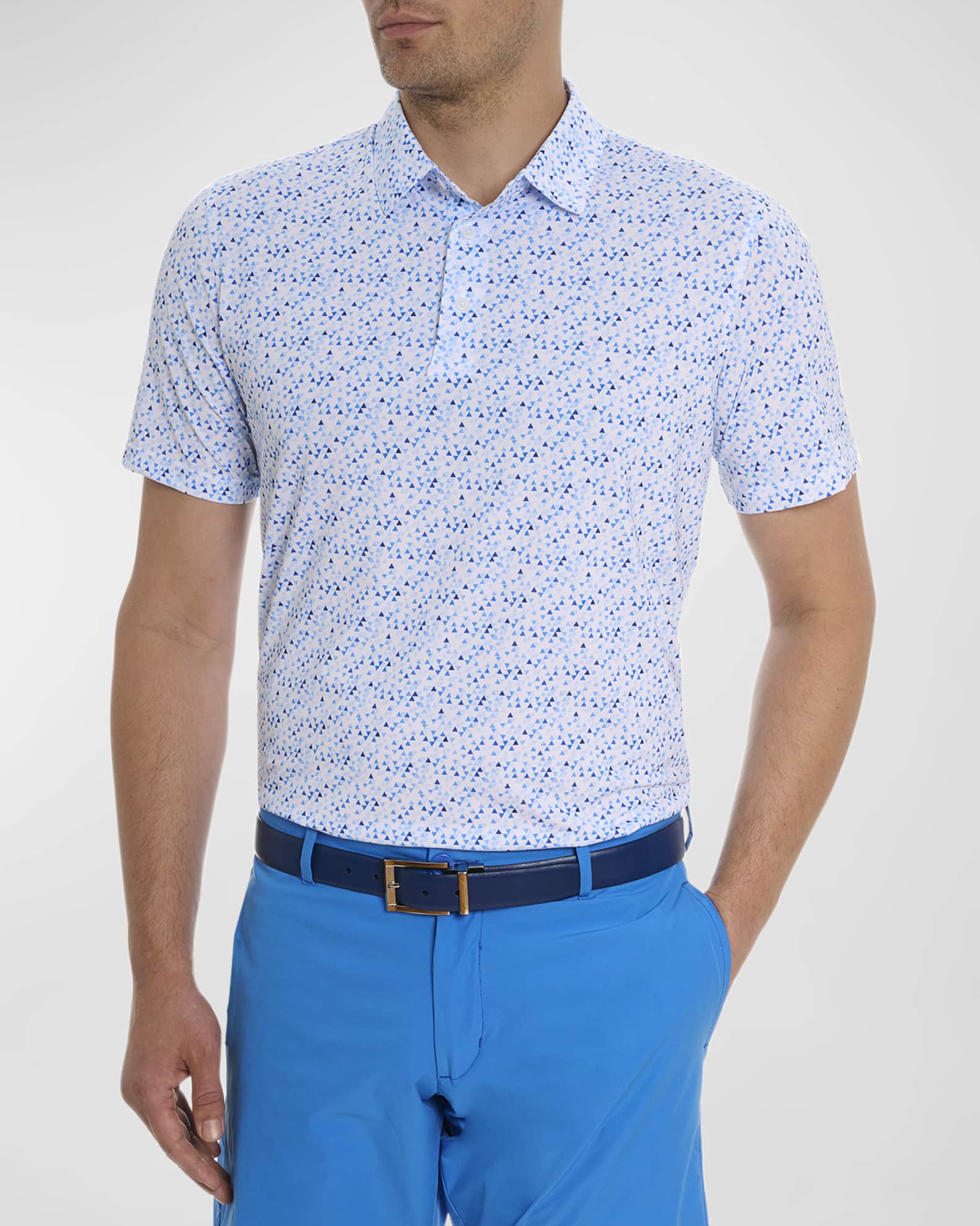 Robert Graham Men's Calder Performance Knit Polo Shirt | Neiman Marcus