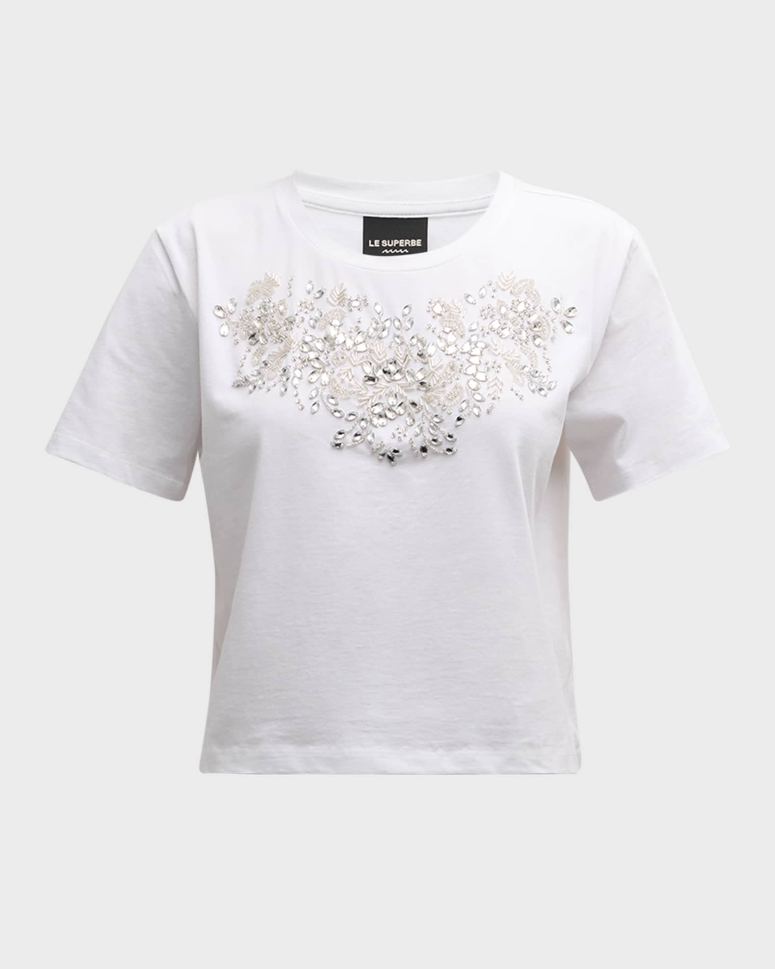 Le Superbe Tiara Embellished Tee | Neiman Marcus