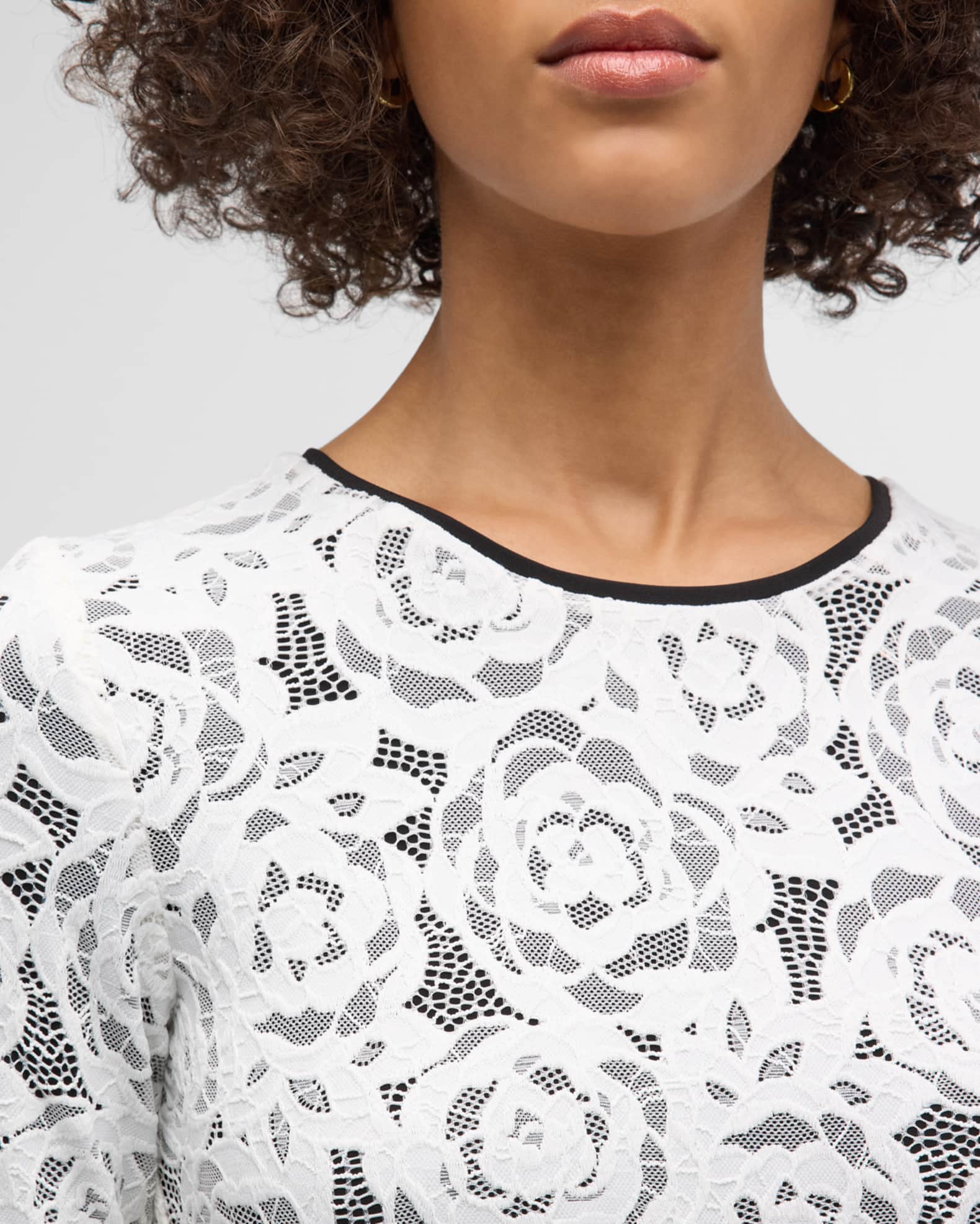 Le Superbe Garden Rose Kate Lace Midi Dress | Neiman Marcus