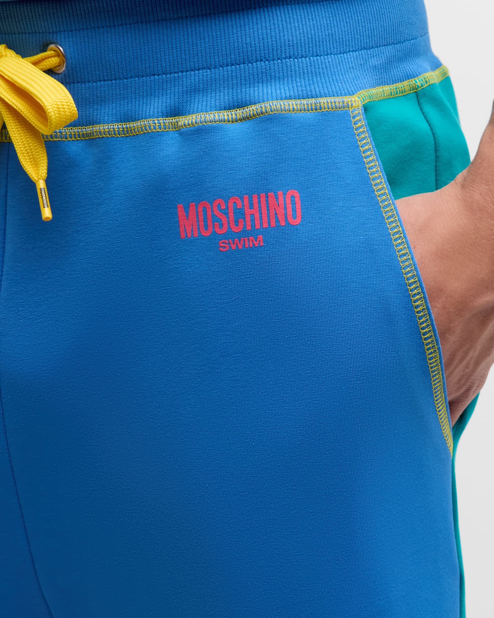 Moschino Men's Colorblock Sweat Shorts | Neiman Marcus