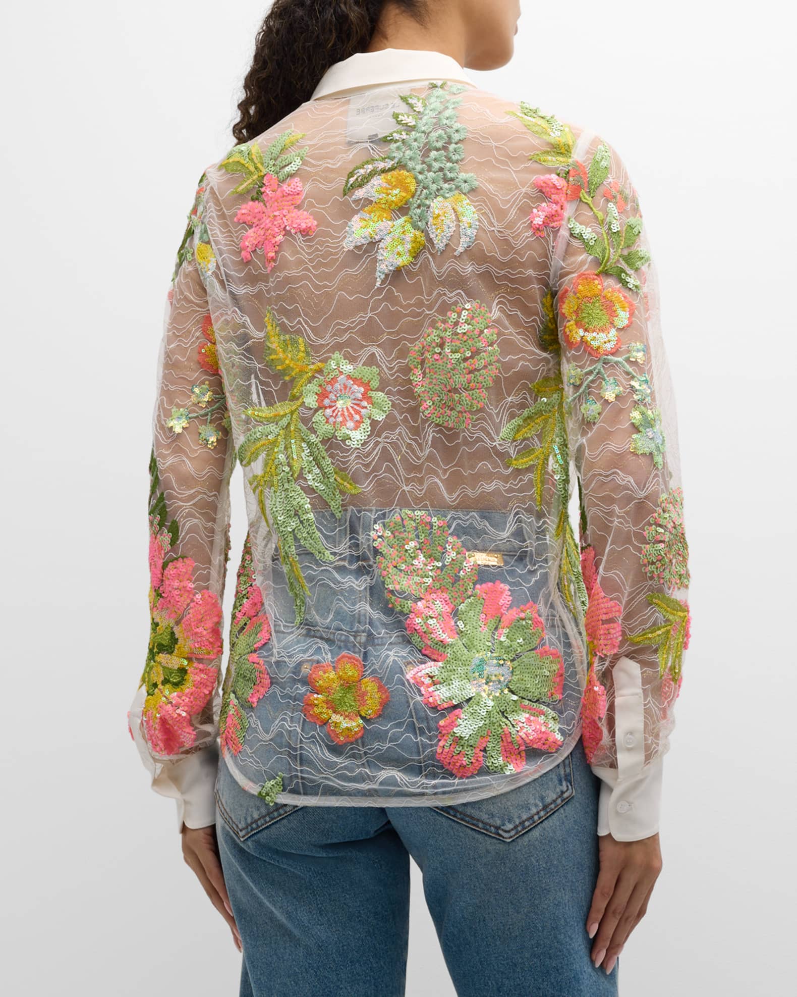 Le Superbe Tropical Lace Shirt | Neiman Marcus