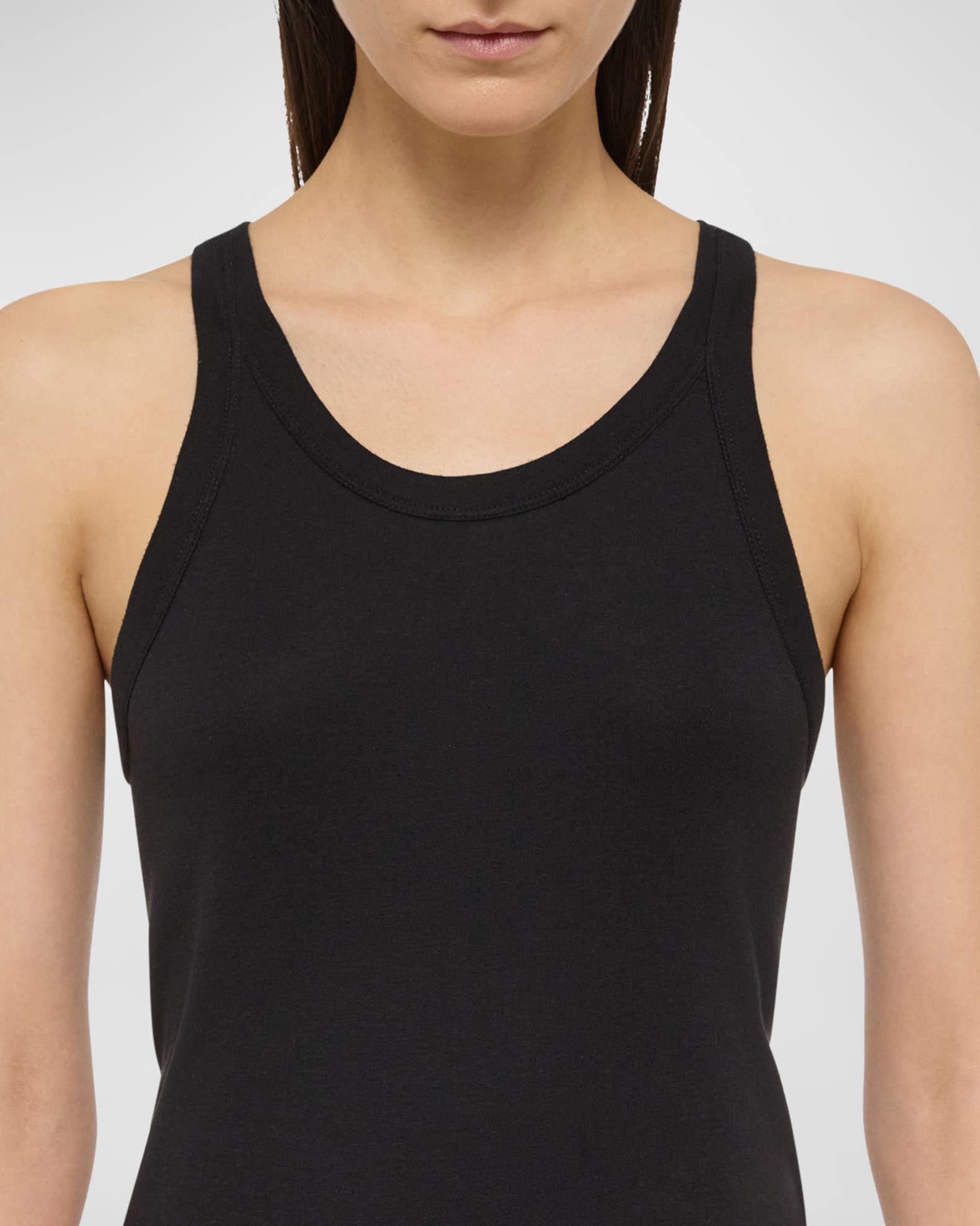 Helmut Lang Ribbed Racerback Tank Top | Neiman Marcus