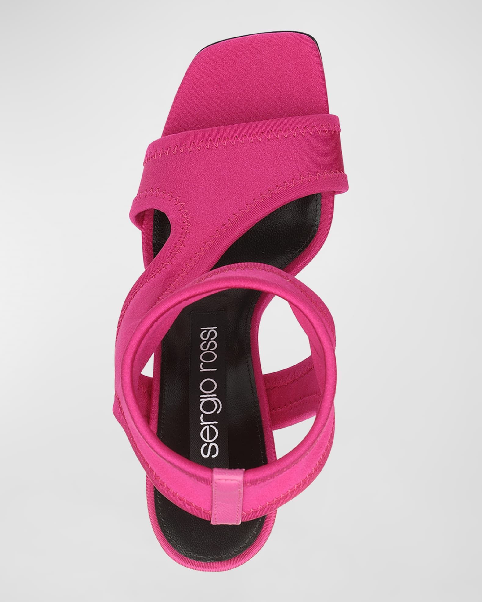 Sergio Rossi Selva Stretch Satin Stiletto Sandals | Neiman Marcus