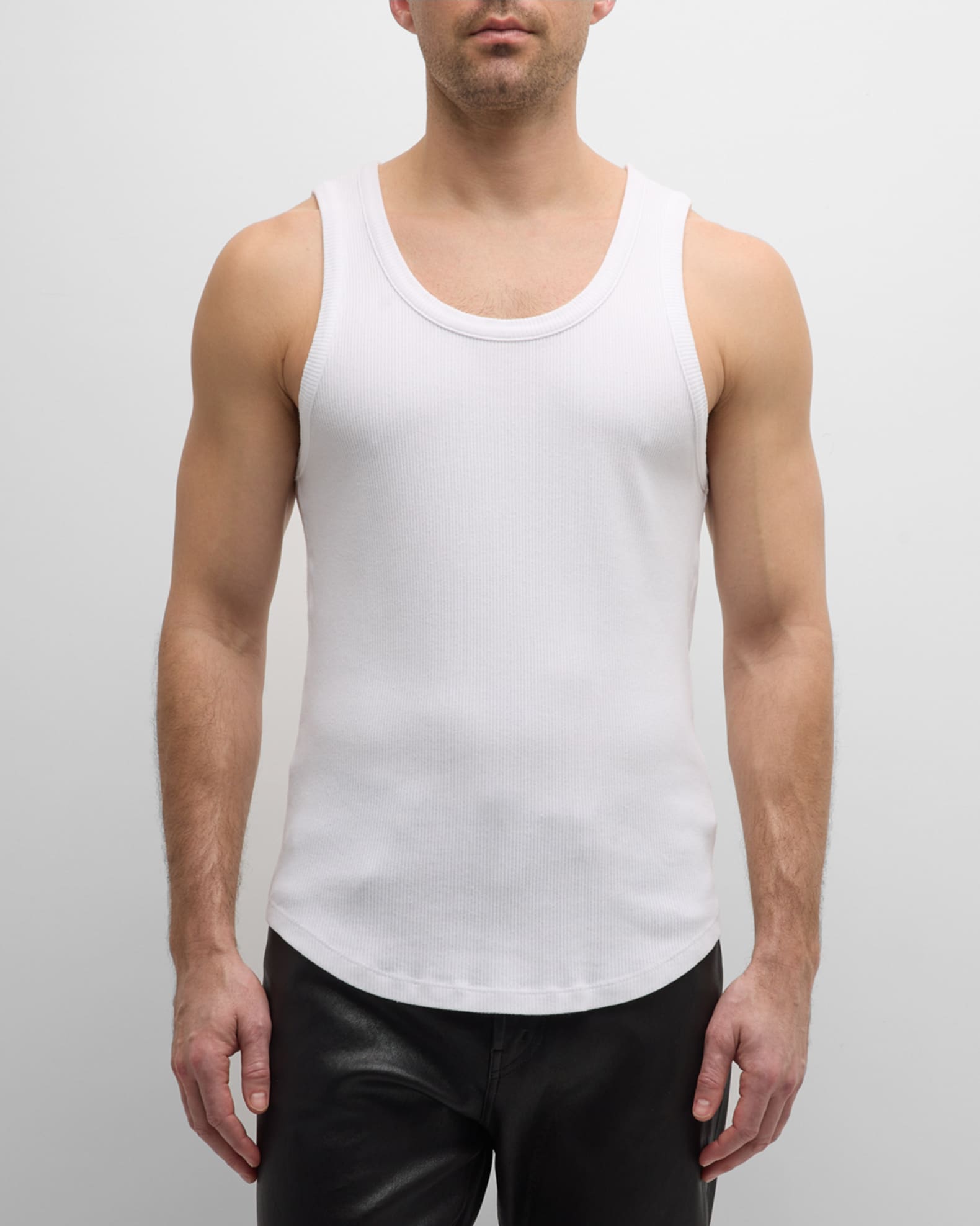 AGOLDE Men's Morris Ribbed Tank Top | Neiman Marcus