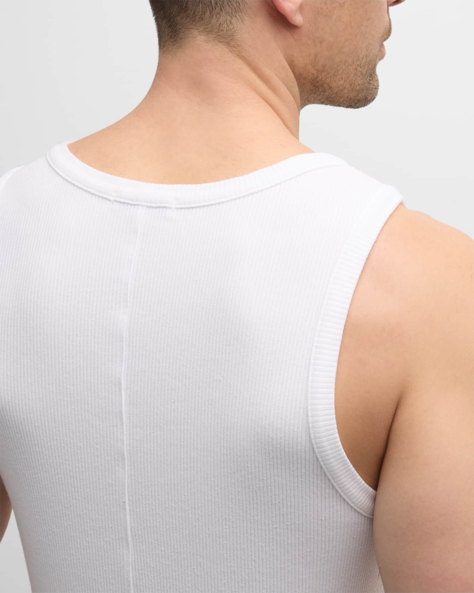 AGOLDE Men's Morris Ribbed Tank Top | Neiman Marcus