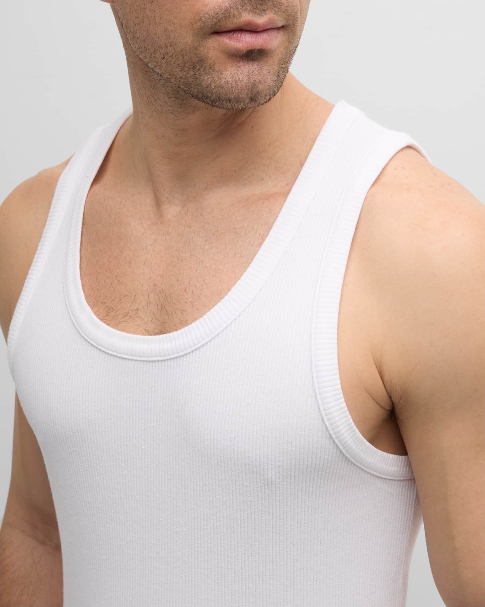 AGOLDE Men's Morris Ribbed Tank Top | Neiman Marcus