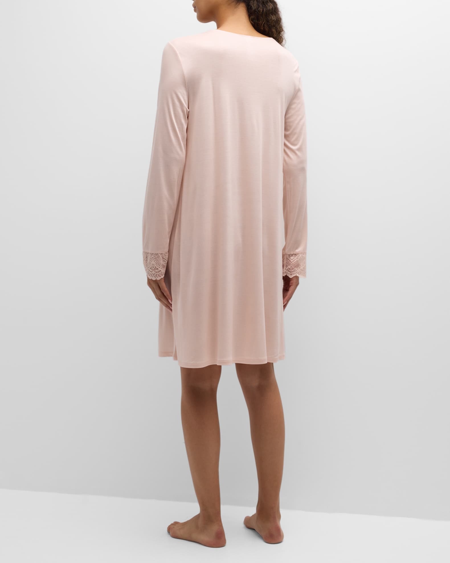 Hanro Josephine Lace-Trim Modal Nightgown | Neiman Marcus