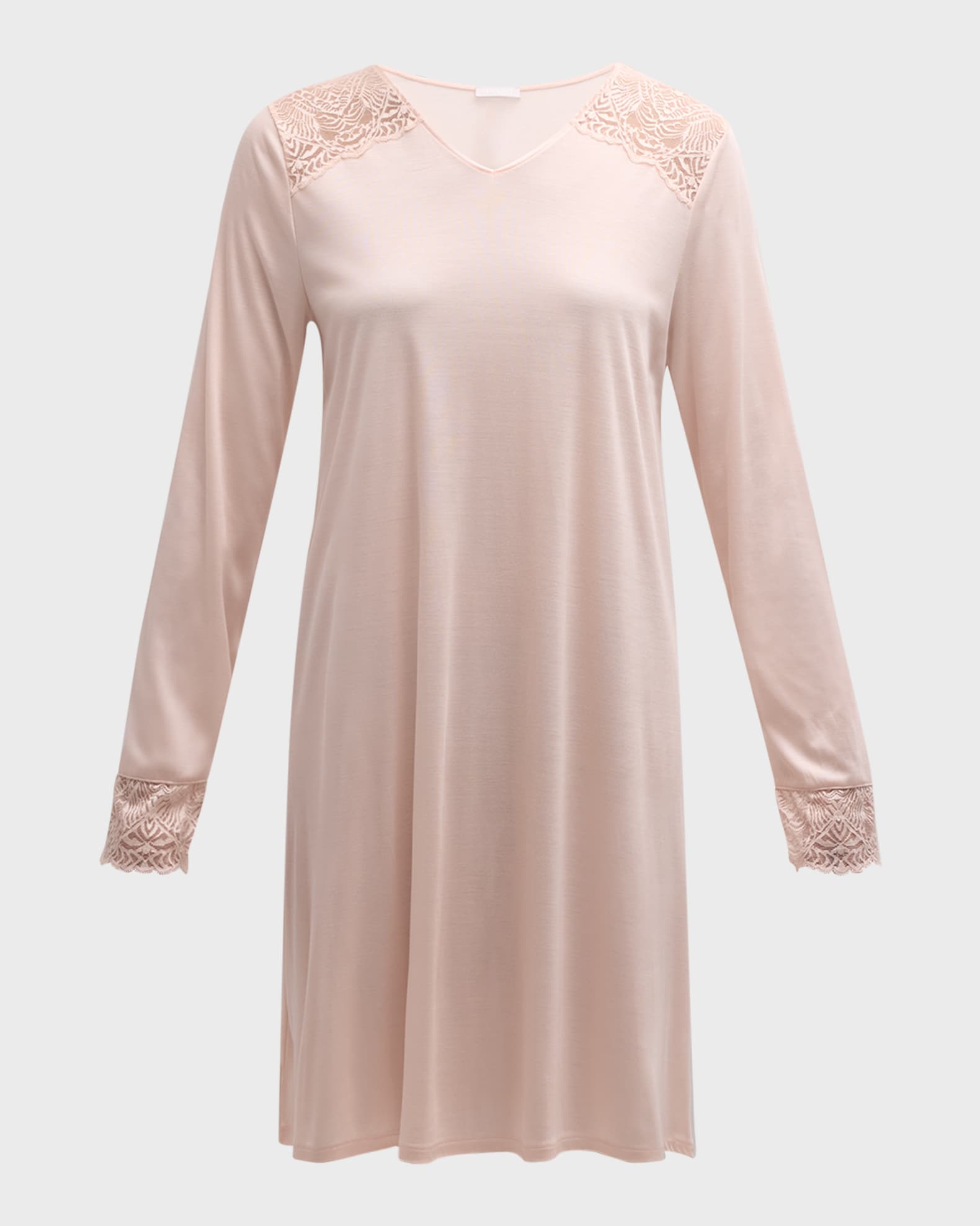 Hanro Josephine Lace-Trim Modal Nightgown | Neiman Marcus